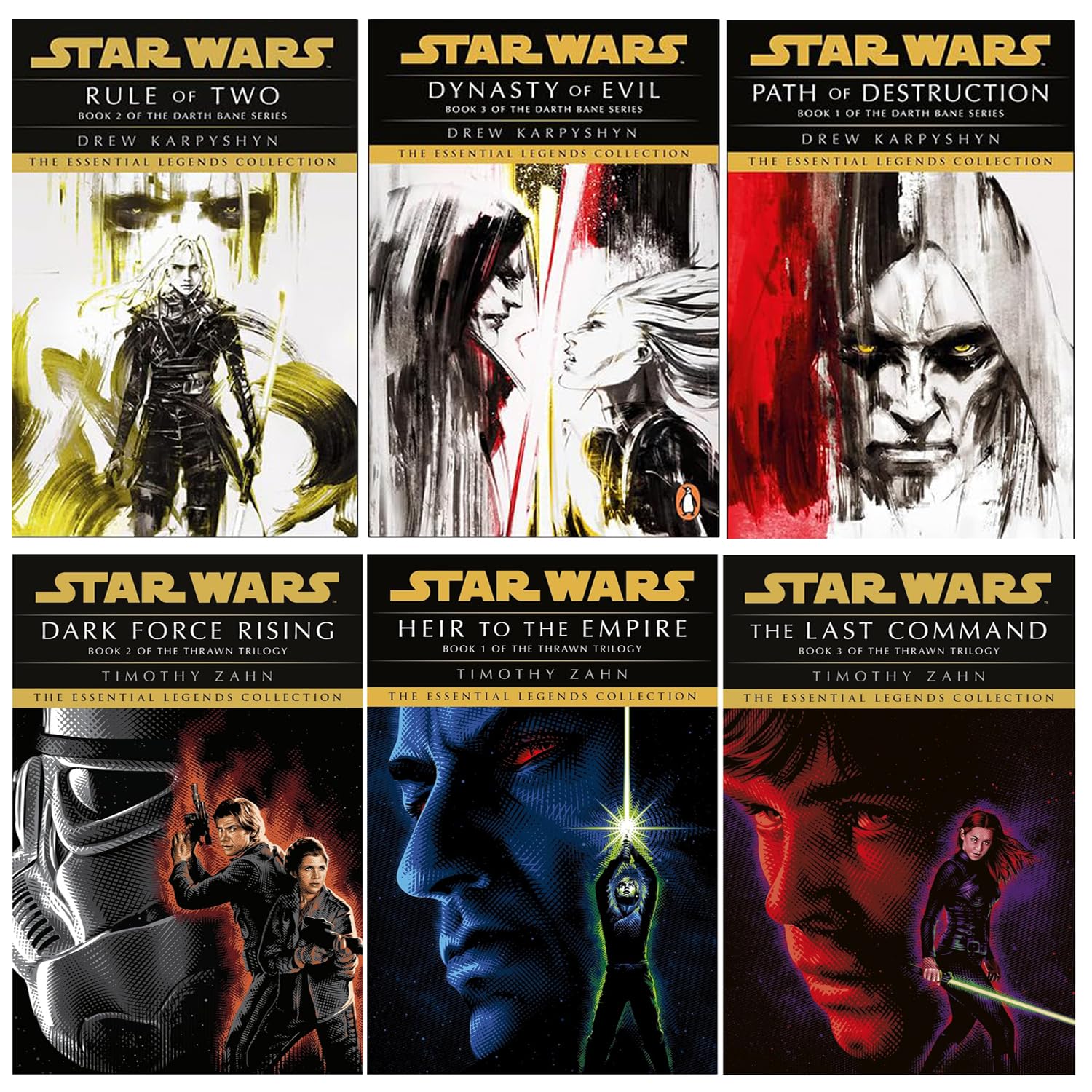 Star Wars: Essential Legends Collection Darth Bane & Thrawn 6 Books Set ...