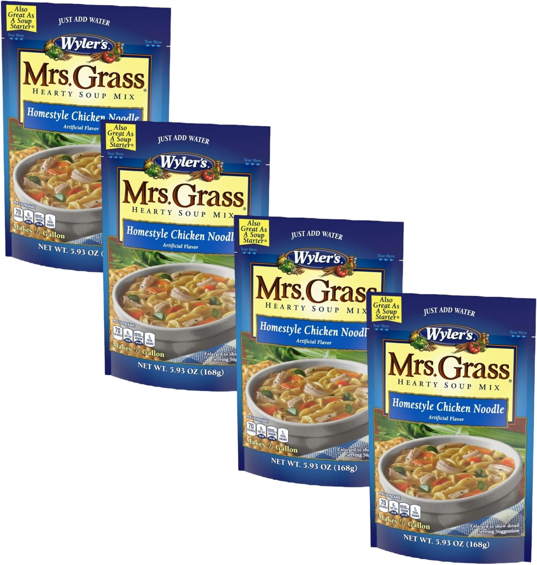 Amazon.com : Mrs Grass Mix Soup Chicken Noodle : Packaged Noodle Soups ...
