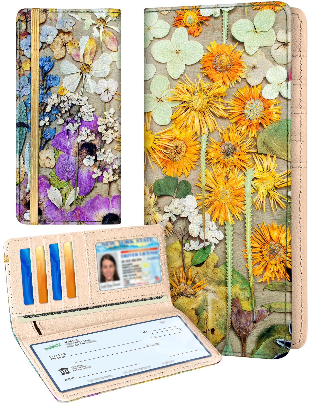 Amazon.com: Slohif Checkbook Cover for Personal Duplicate Checks ...