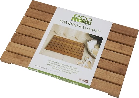 Amazon.com: Creative Bath Eco Styles Bath Mat, Bamboo : Home & Kitchen