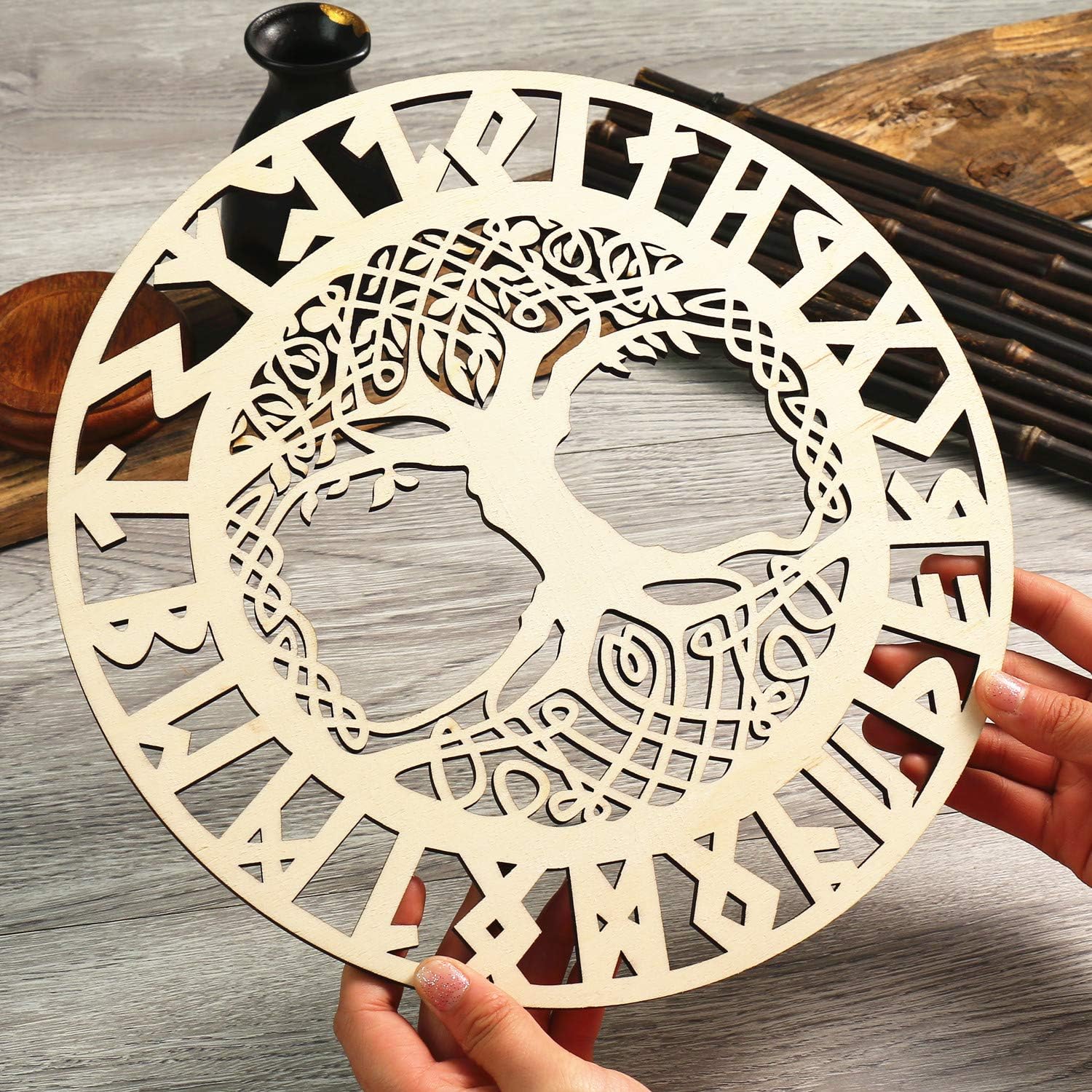 Amazon.com: Simurg 11.5'' Celtic Tree of Life Wall Art Nordic Viking ...