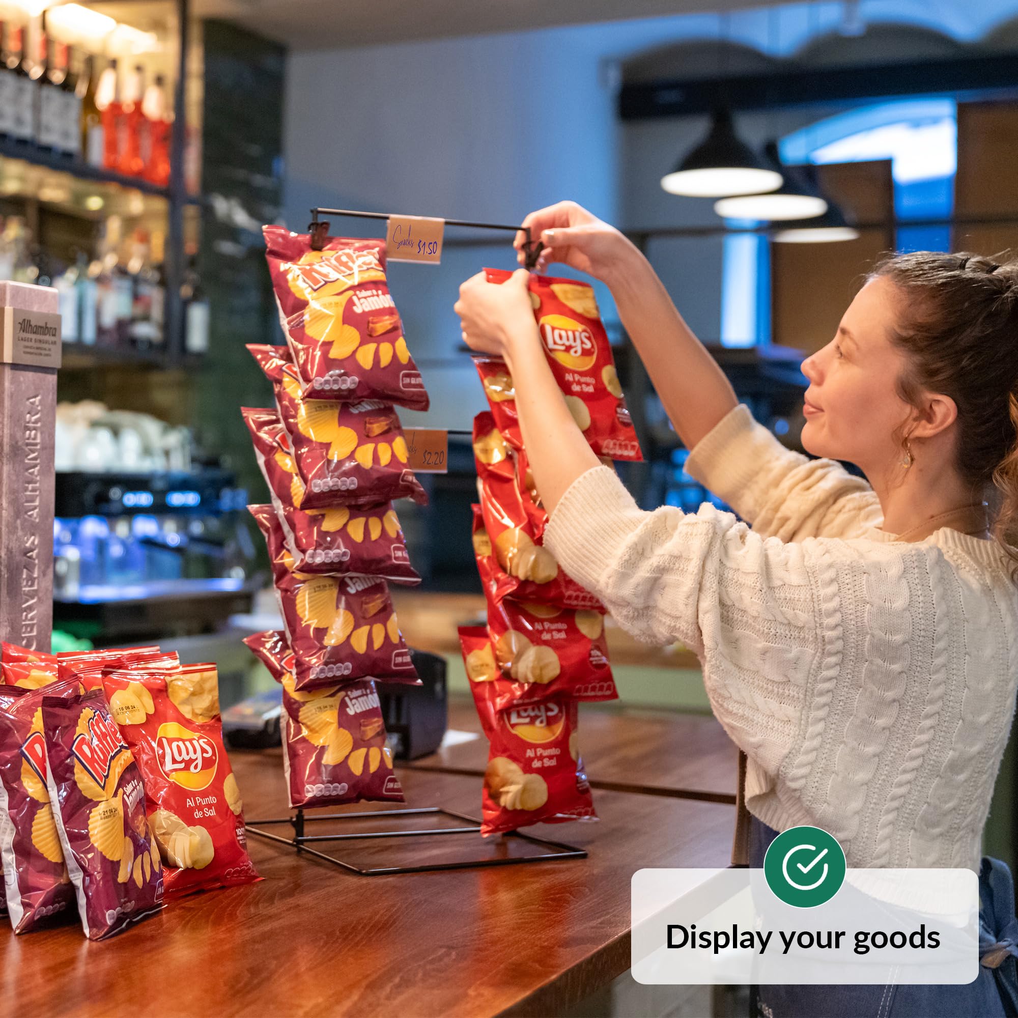 Snapklik.com : Chip Rack Display Stand Candy Display For Countertop ...