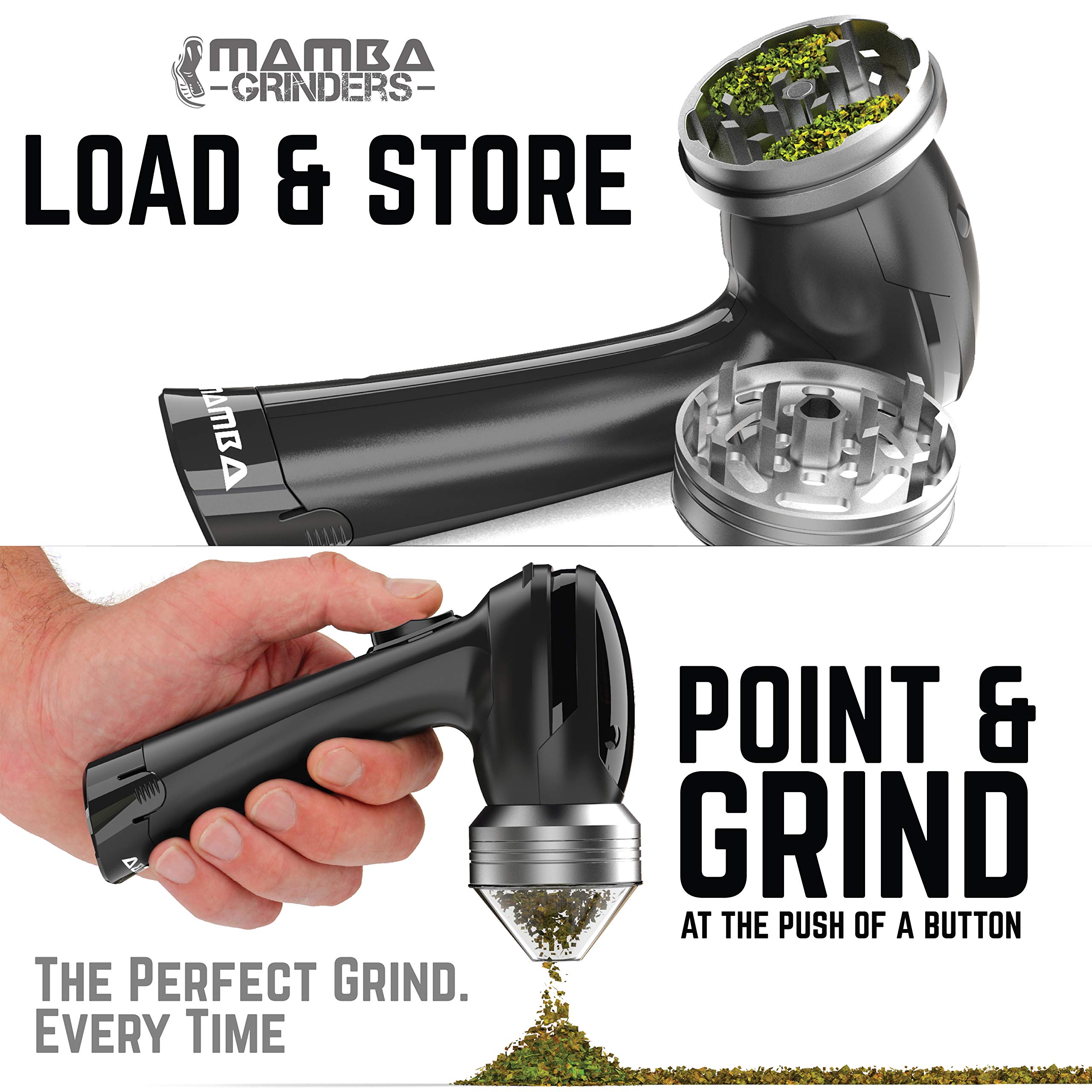 Mamba V1 1g Black 50mm Electric Herb Grinder. 9V Batte...B078X5MG1H ...