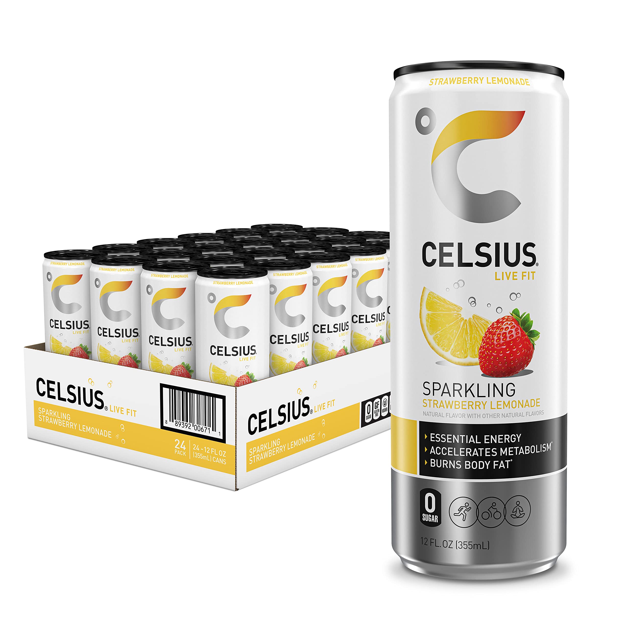 Snapklik.com : CELSIUS Sparkling Strawberry Lemonade, Functional ...
