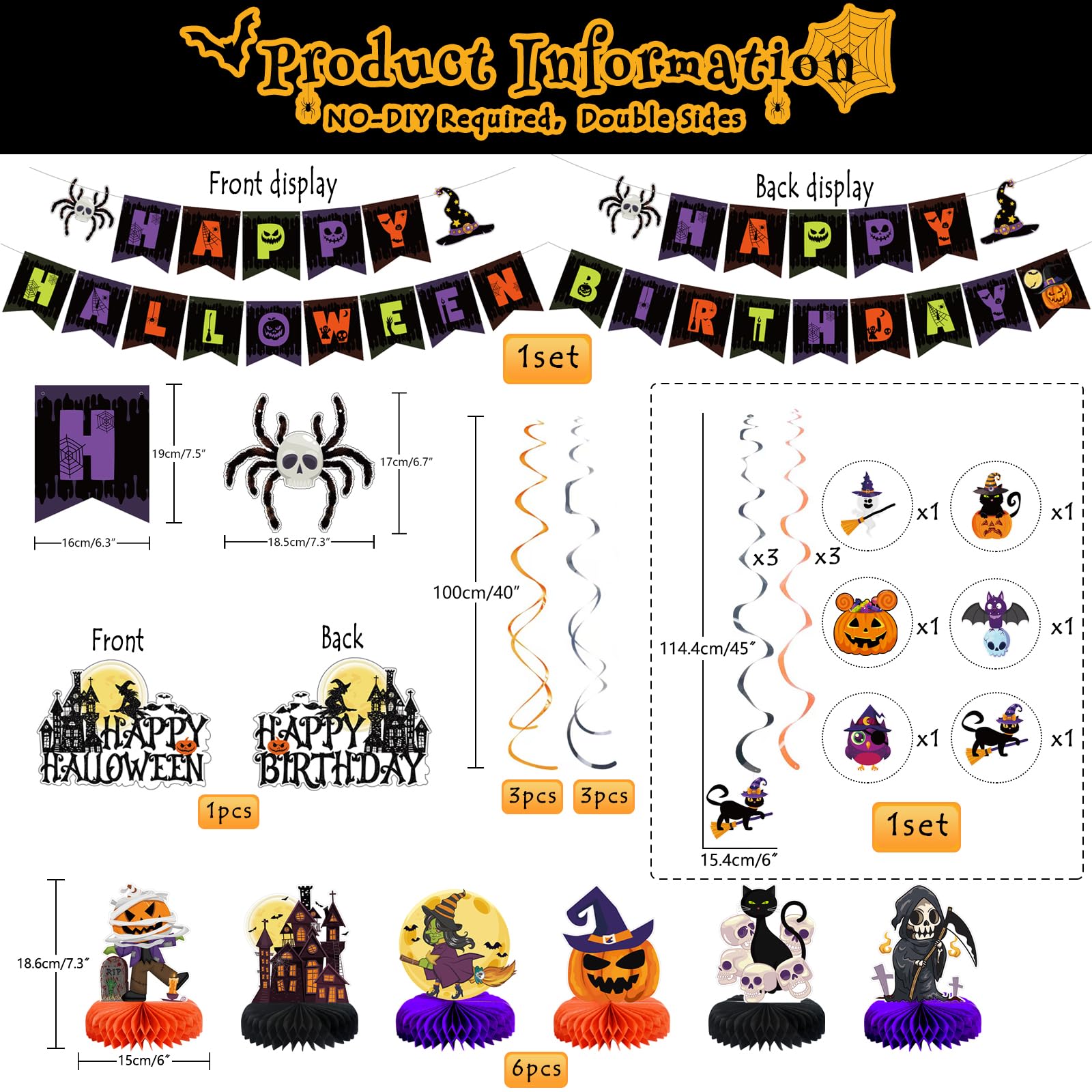 Snapklik.com : Halloween Birthday Party Decorations Halloween ...