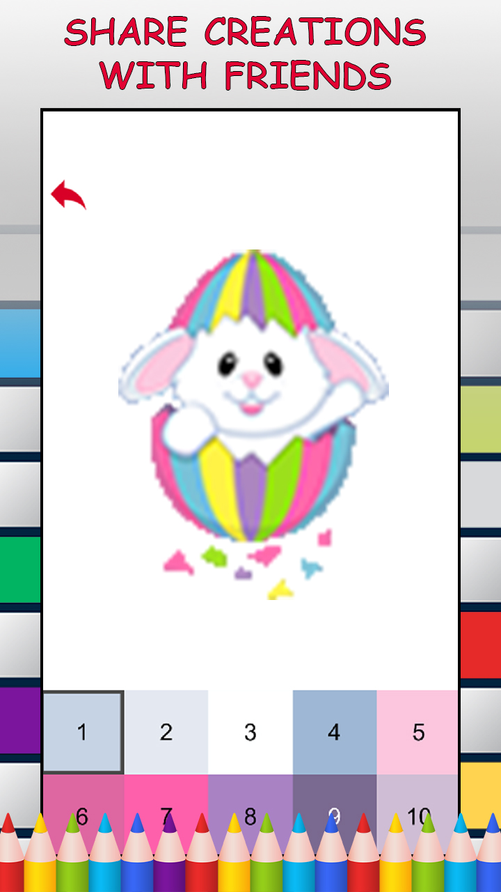 Easter Pixel Art Color by Number Game - No Ads Pixel Art Puzzle ...