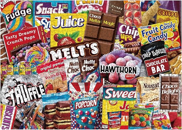 Amazon.com: Chocolate Candy Puzzle for Adults 1000 Pieces, Colorful ...