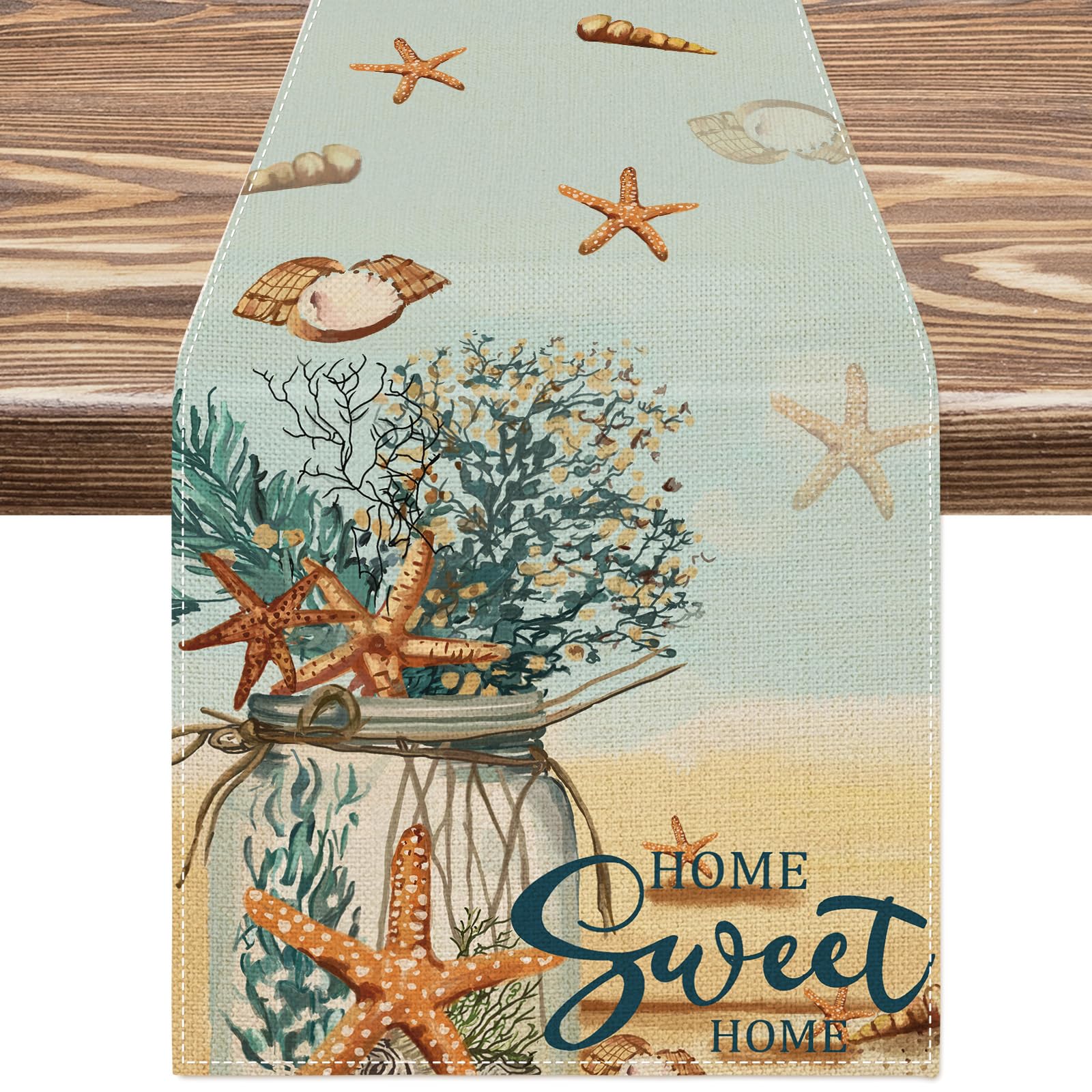 Amazon.com: AnyDesign Under The Sea Table Runner 13 x 72 Inch Ocean ...