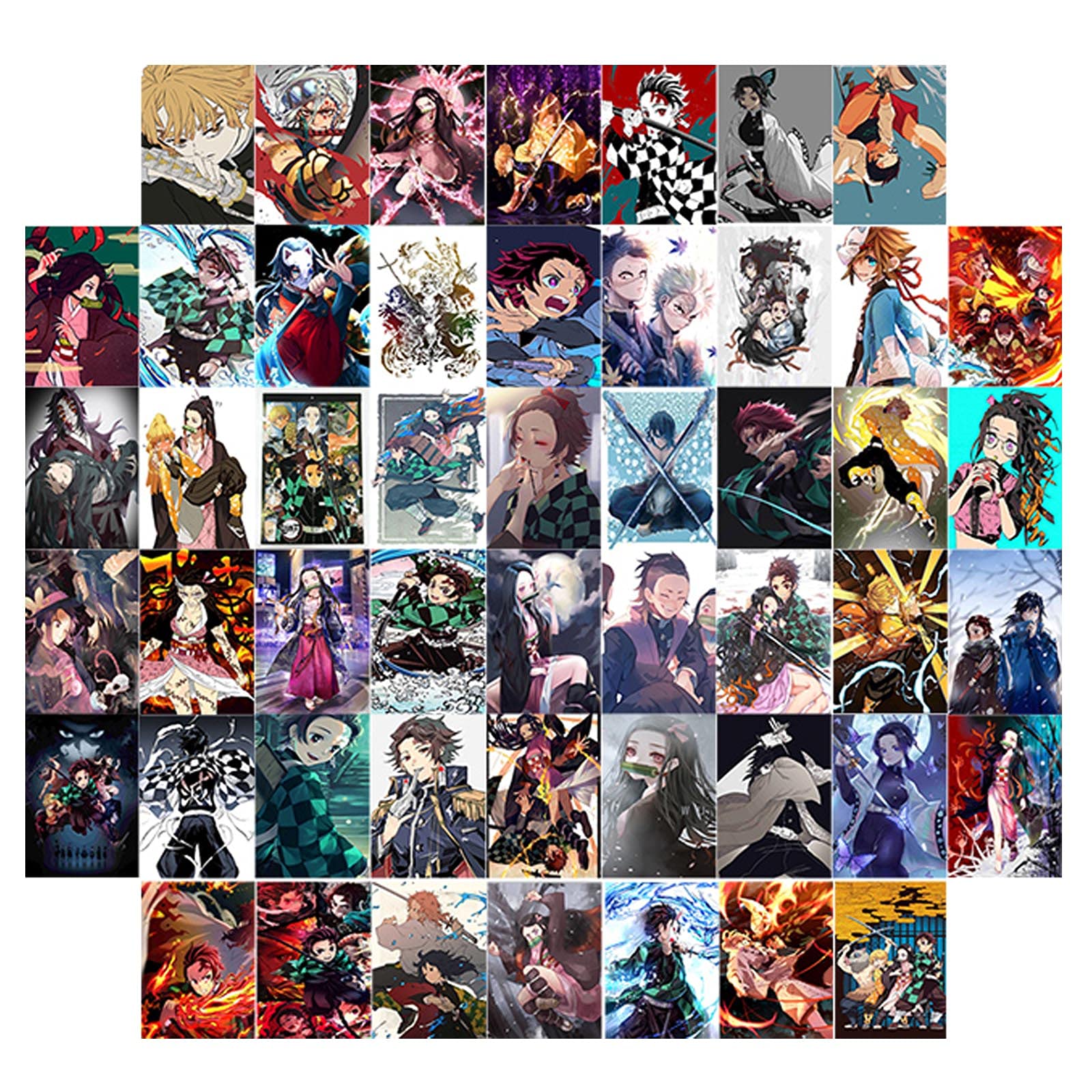 Buy Demon Slayer Wall Collage Kit Kimetsu no Yaiba Aesthetic Pictures ...