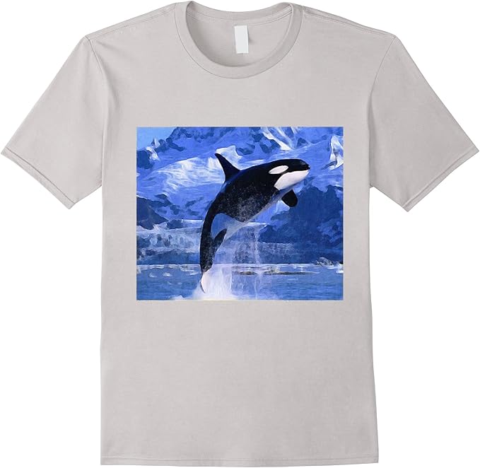 Amazon.com: Orca Whale Tee Shirt Jumping Colorful Orca : Clothing ...
