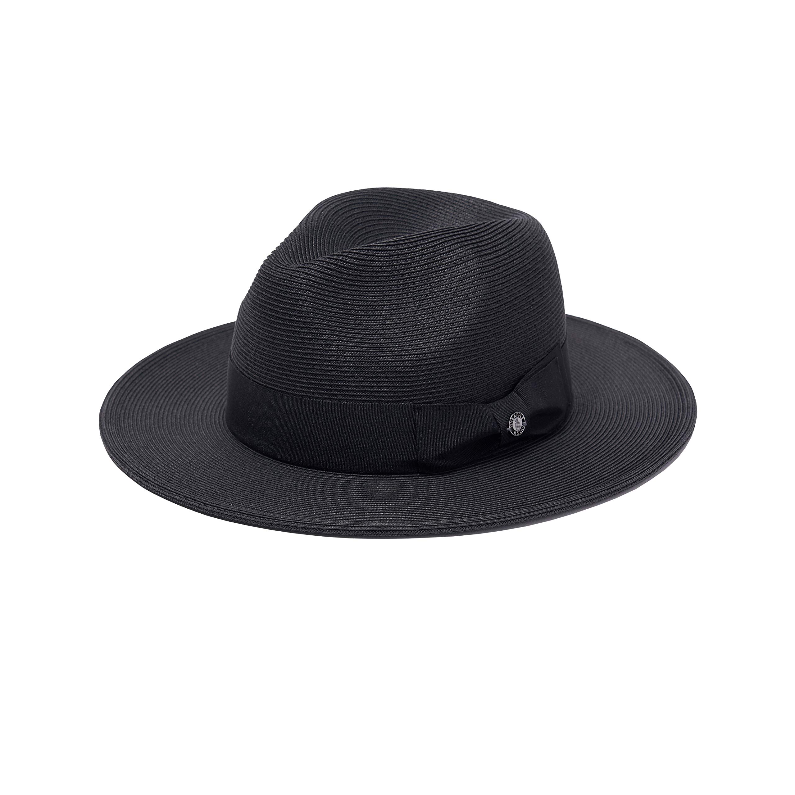 Pineapple&Star Sun Straw Fedora Beach Hat Fine Braid UPF50+ for Unisex ...