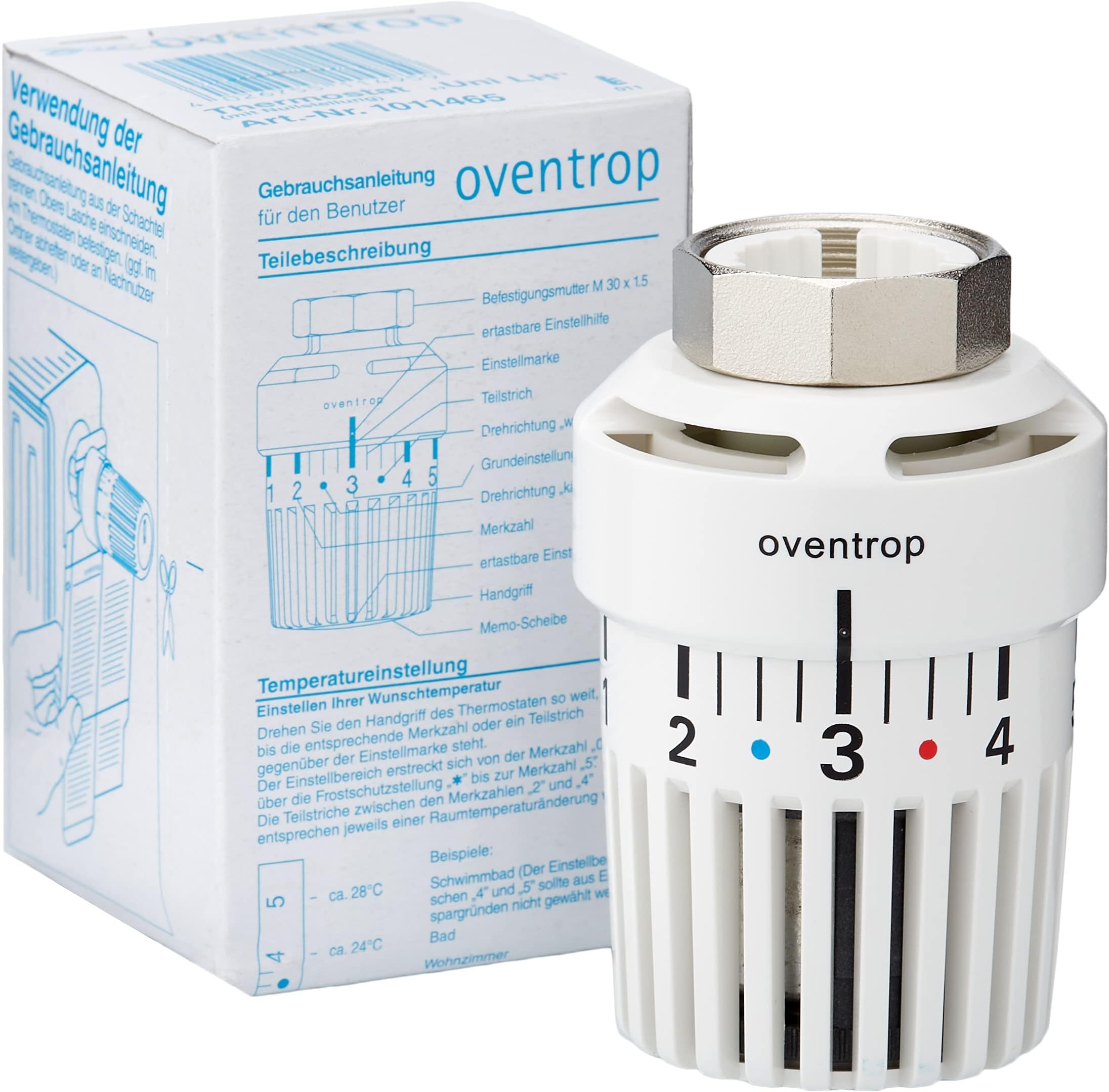 Oventrop Uni LH Thermostat M30 x 1,5 mit Nullstellung 7-28 °C ...