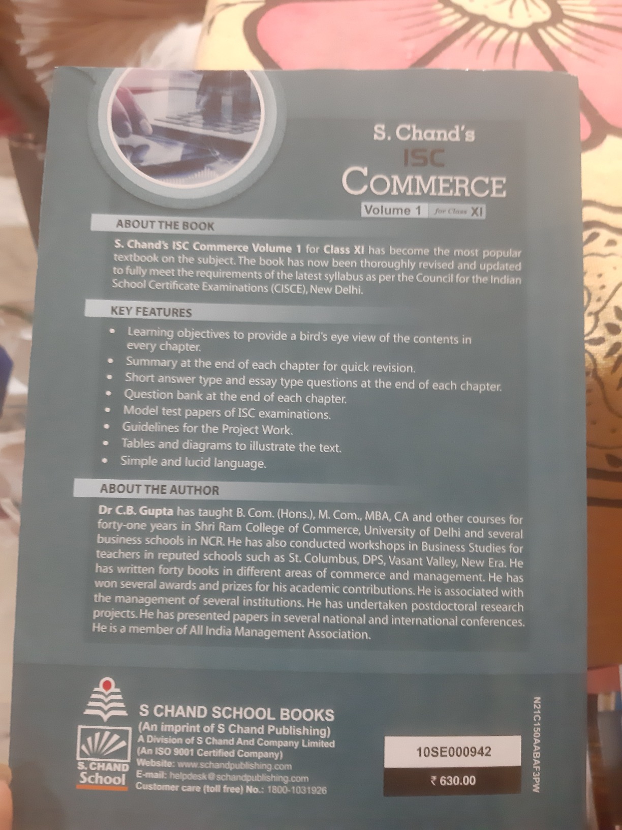 ISC Commerce Book- Volume -I (for Class XI) : Dr. C B Gupta: Amazon.in ...