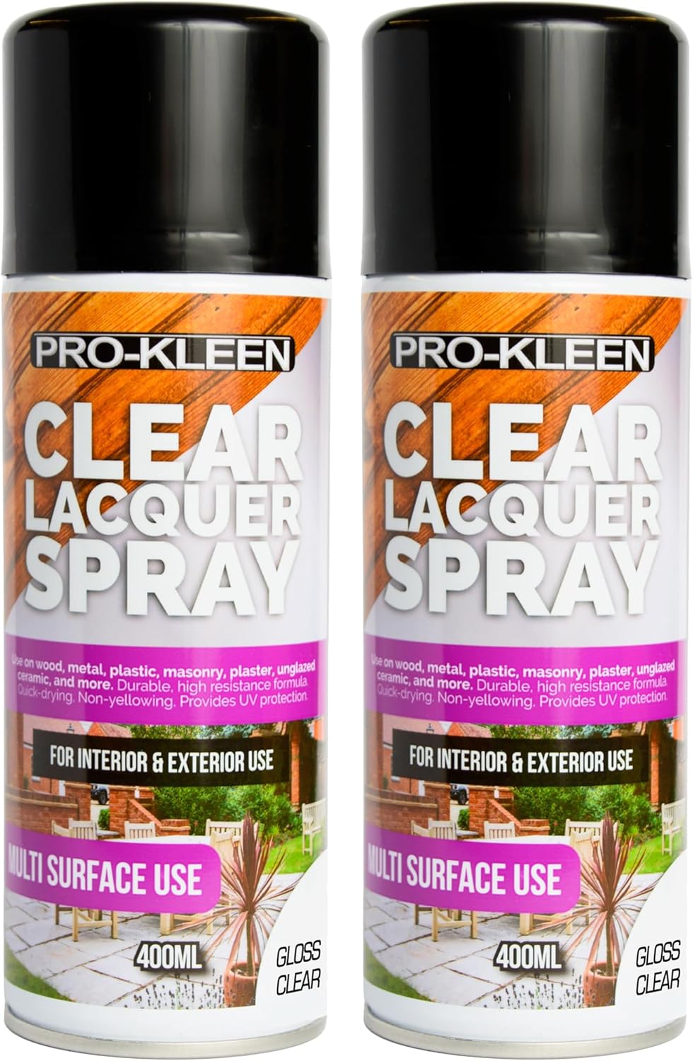 Pro-Kleen Clear Lacquer Spray - Protects and Seals - for Metal, Wood ...