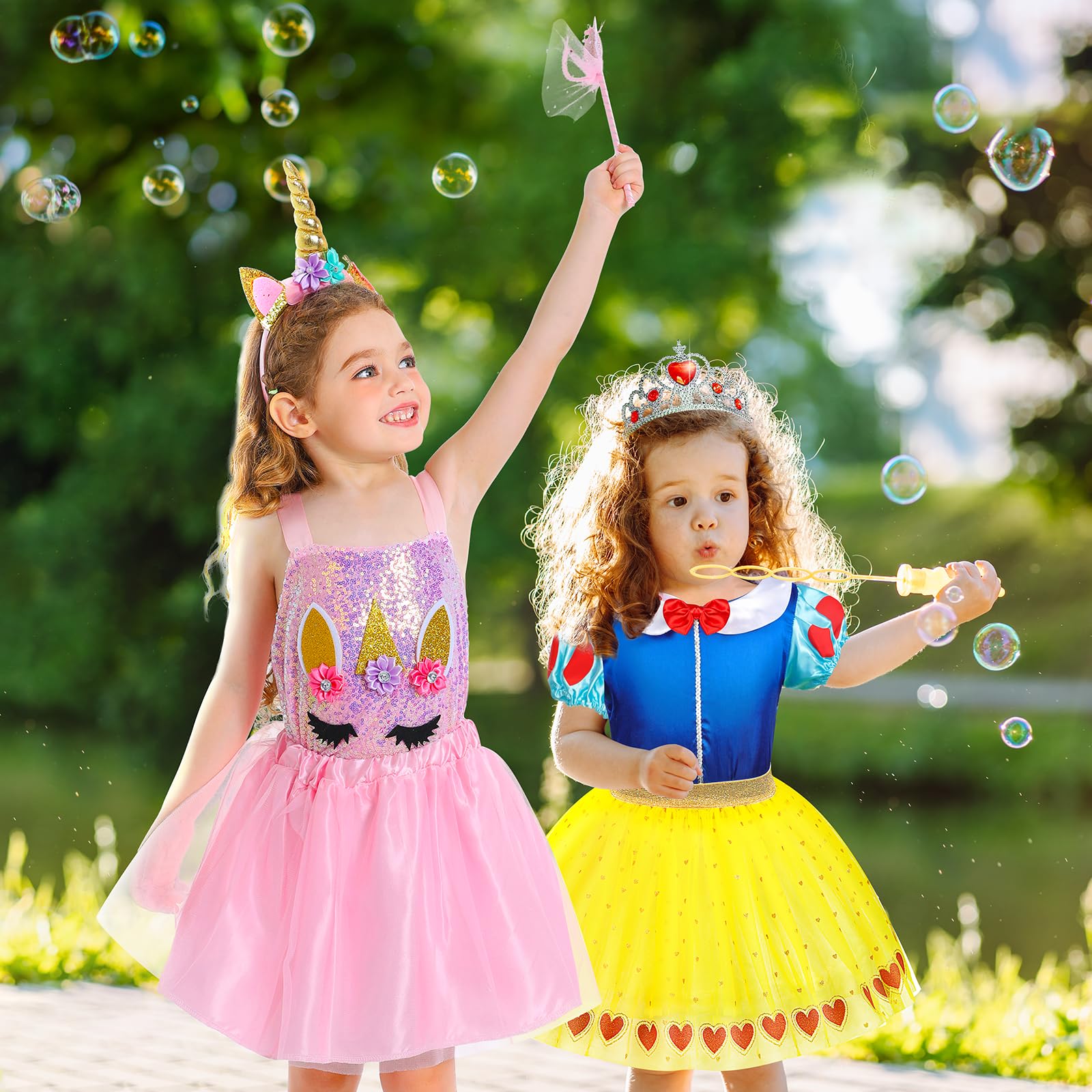 Snapklik.com : Jeowoqao Toddler Girls Dress Up Costumes, Princess Dress ...