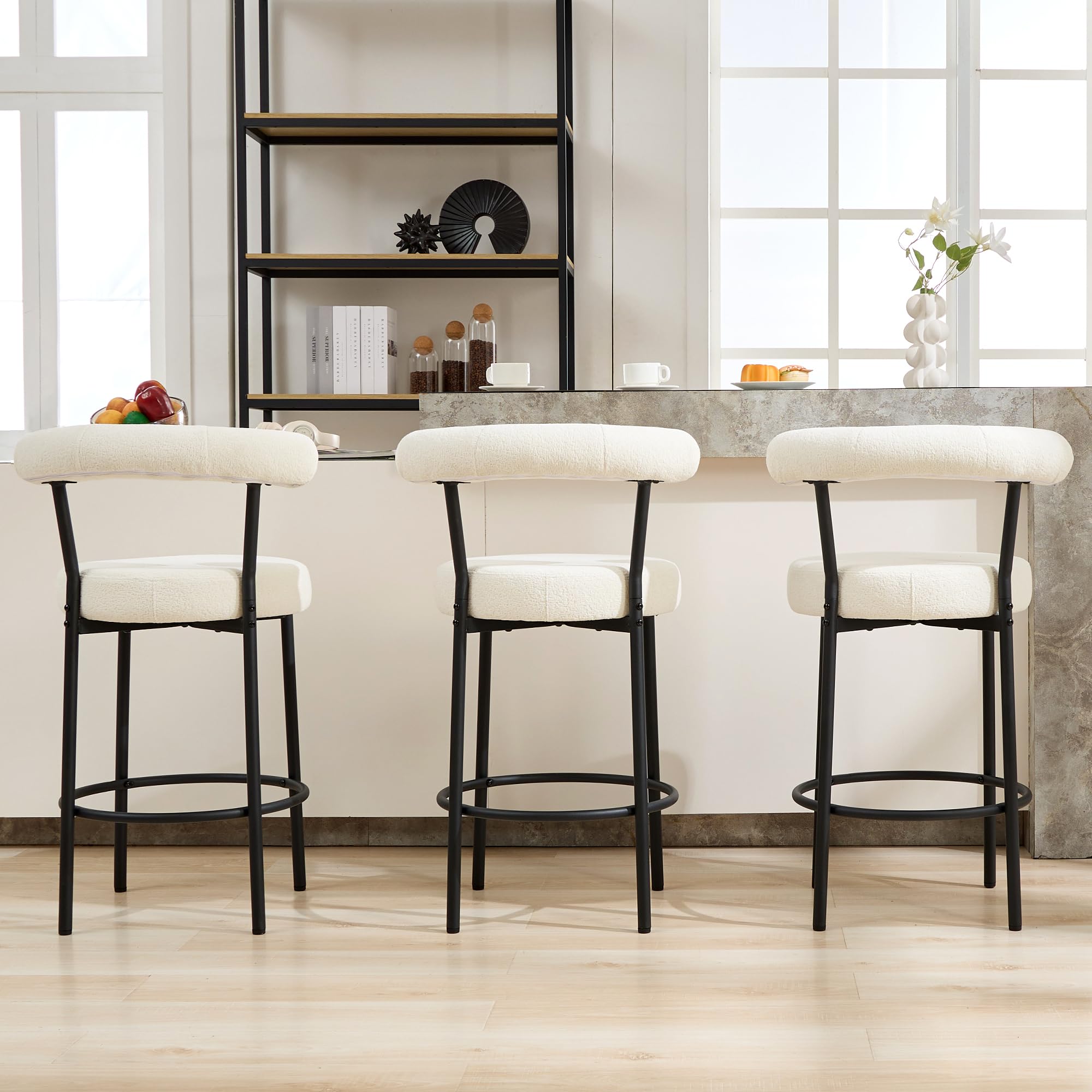 Amazon.com: DYHOME Bar Stools Set of 3, 28 Inches Modern Counter Height ...