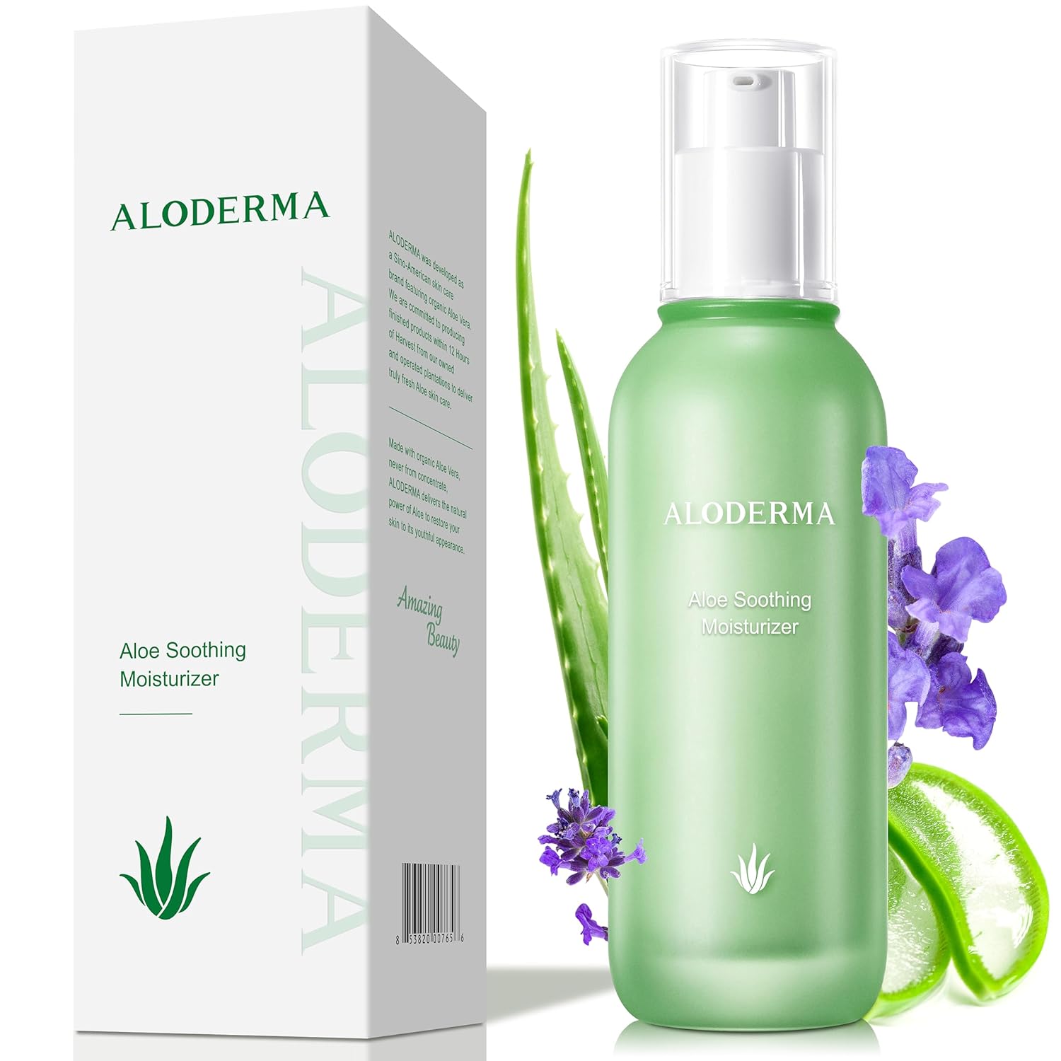 Amazon.com : Aloderma Soothing Face Moisturizer with 77% Organic Aloe ...