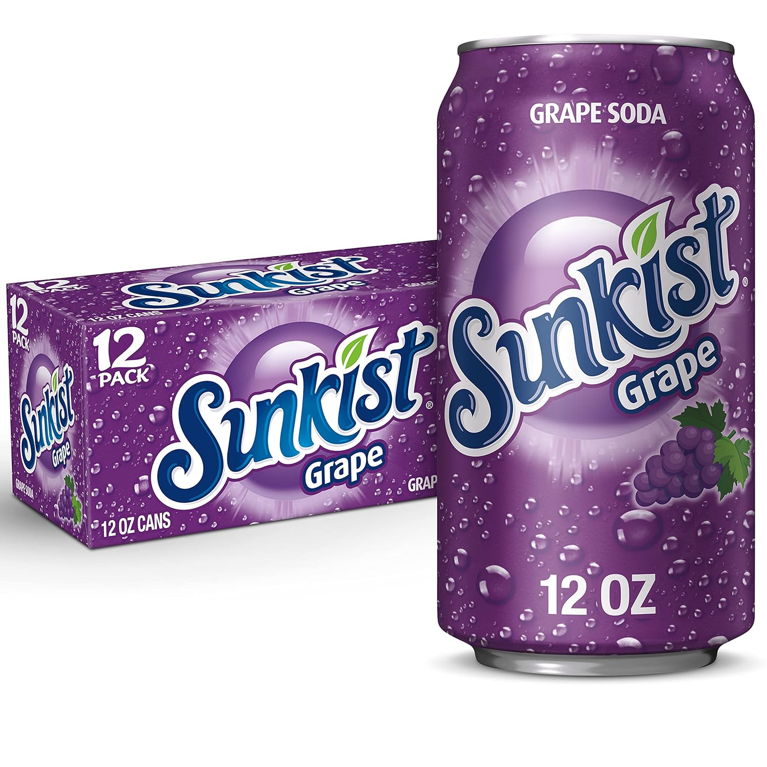 Amazon.com : Sunkist Grape Soda 12Oz 24/Cs : Grocery & Gourmet Food