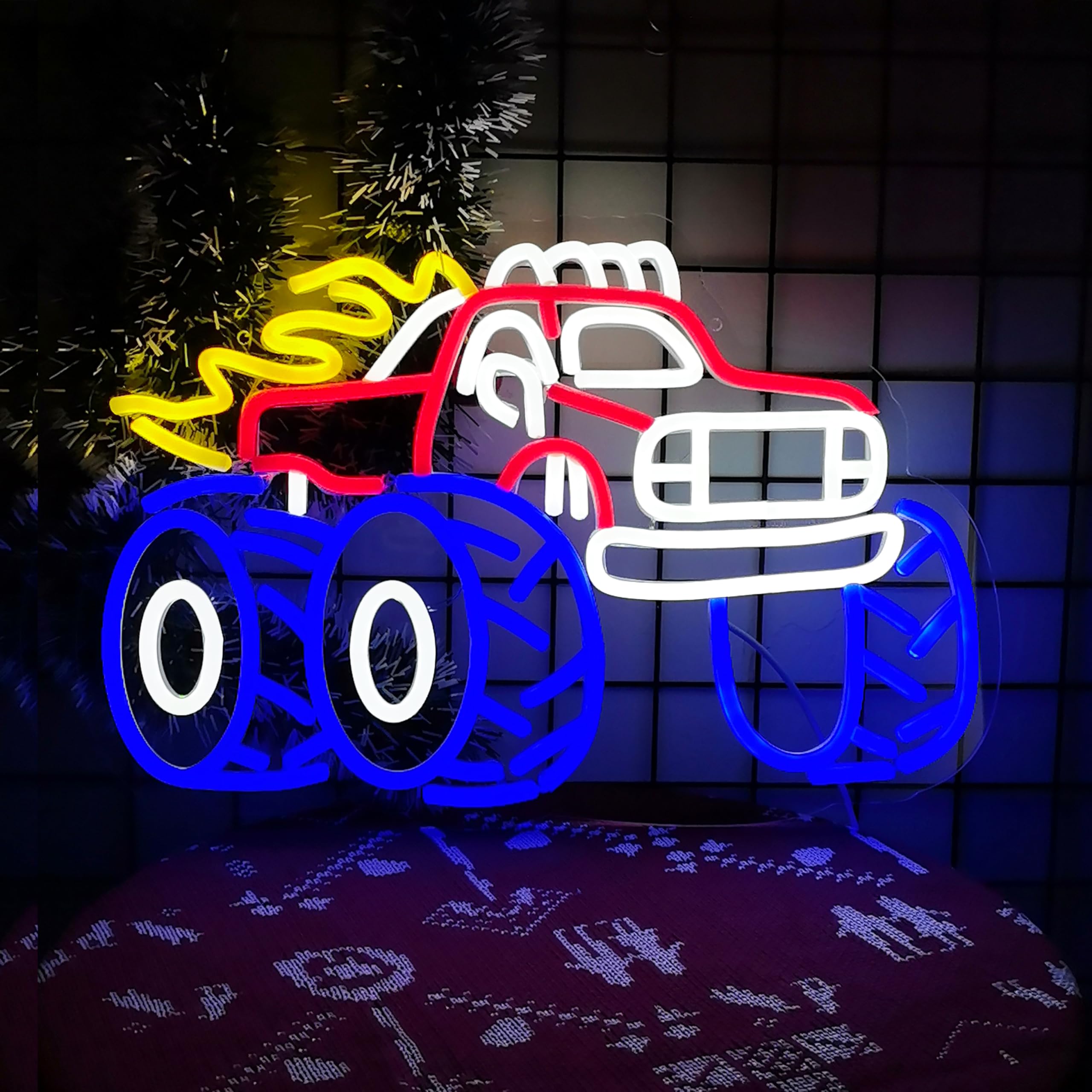 Amazon.com : Monster Truck Neon Sign Truck Neon Light Monster Truck LED ...