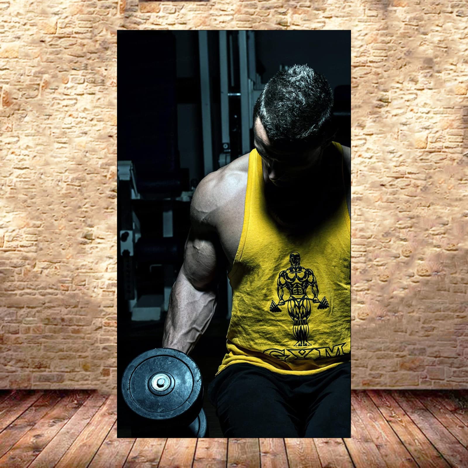 Buy Workout Home Gym Decor Sexy Muscle Man Bodybuilding s Exercise ...