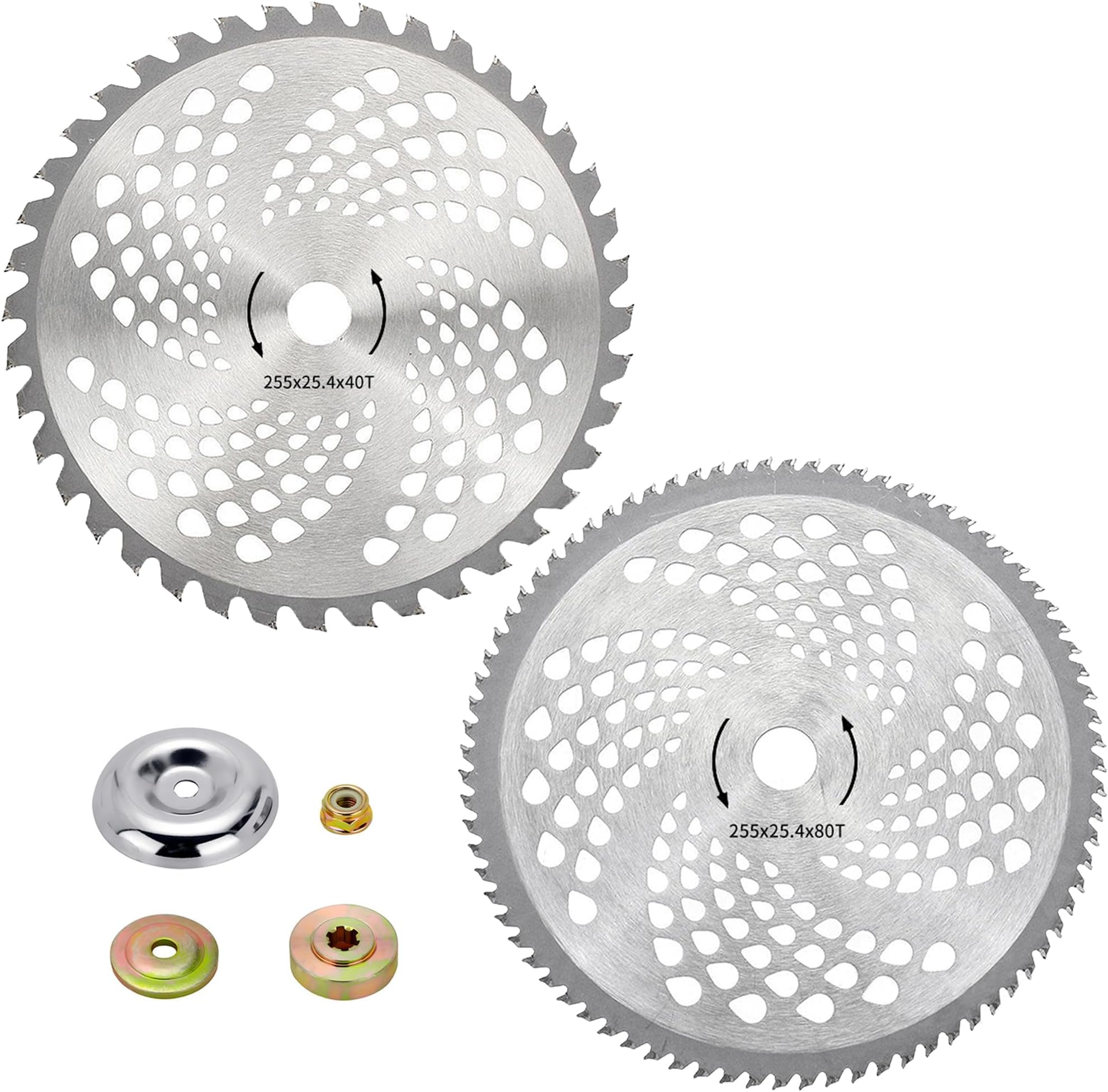 Amazon.com : NeJesZoe 10" x 3 Teeth Carbon Steel Brush Cutter Blades ...