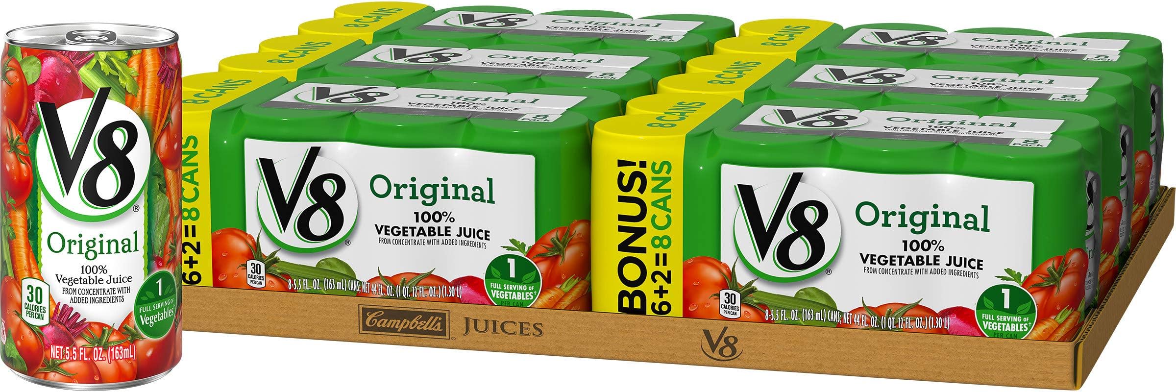 Amazon.com : V8 Spicy Hot 100% Vegetable Juice, 12 fl oz Bottle (12 ...