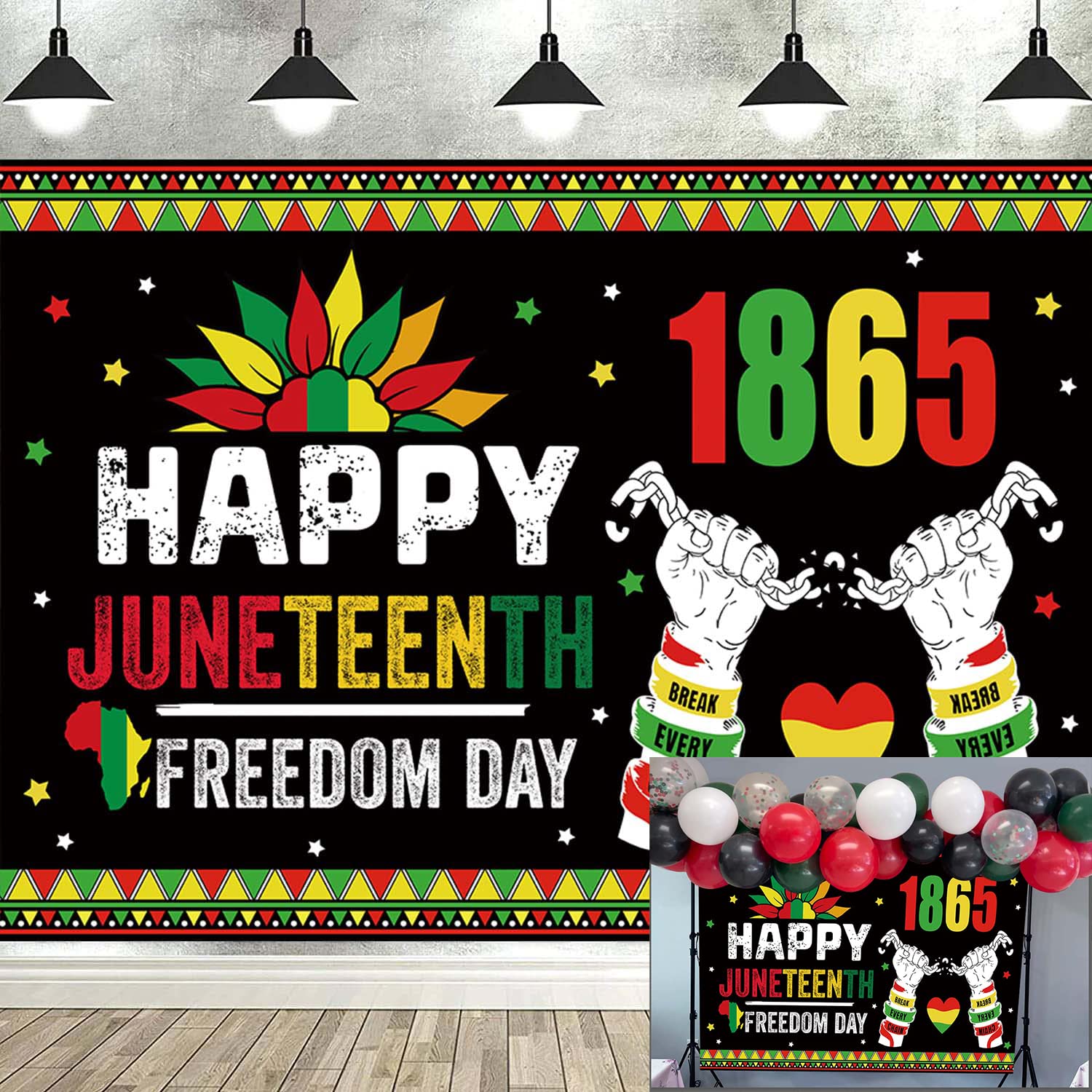Snapklik.com : Happy Juneteenth Backdrop 7x5FT June 19th 1865 ...