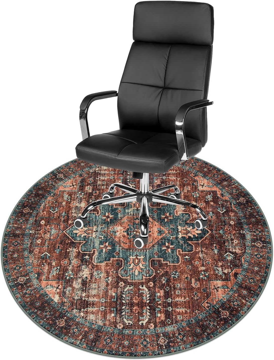 Anidaroel 47" Round Chair Mat for Hardwood Floor/Tile Floor, Desk Chair ...