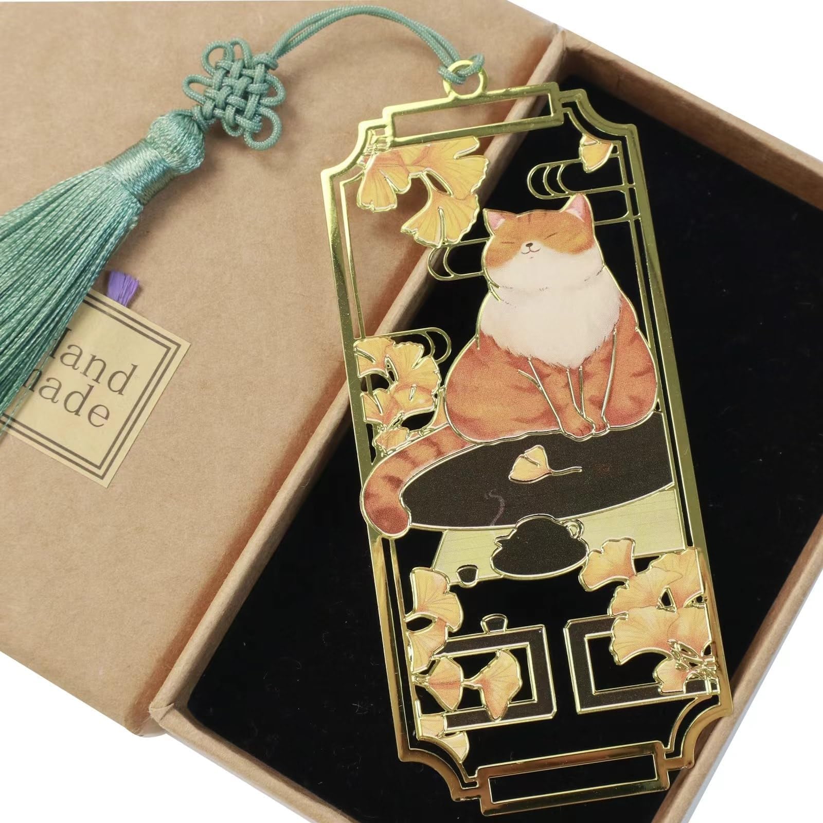 HEYMILA Marque Page en Métal avec Chat, Cadeau D'anniversaire pour les ...