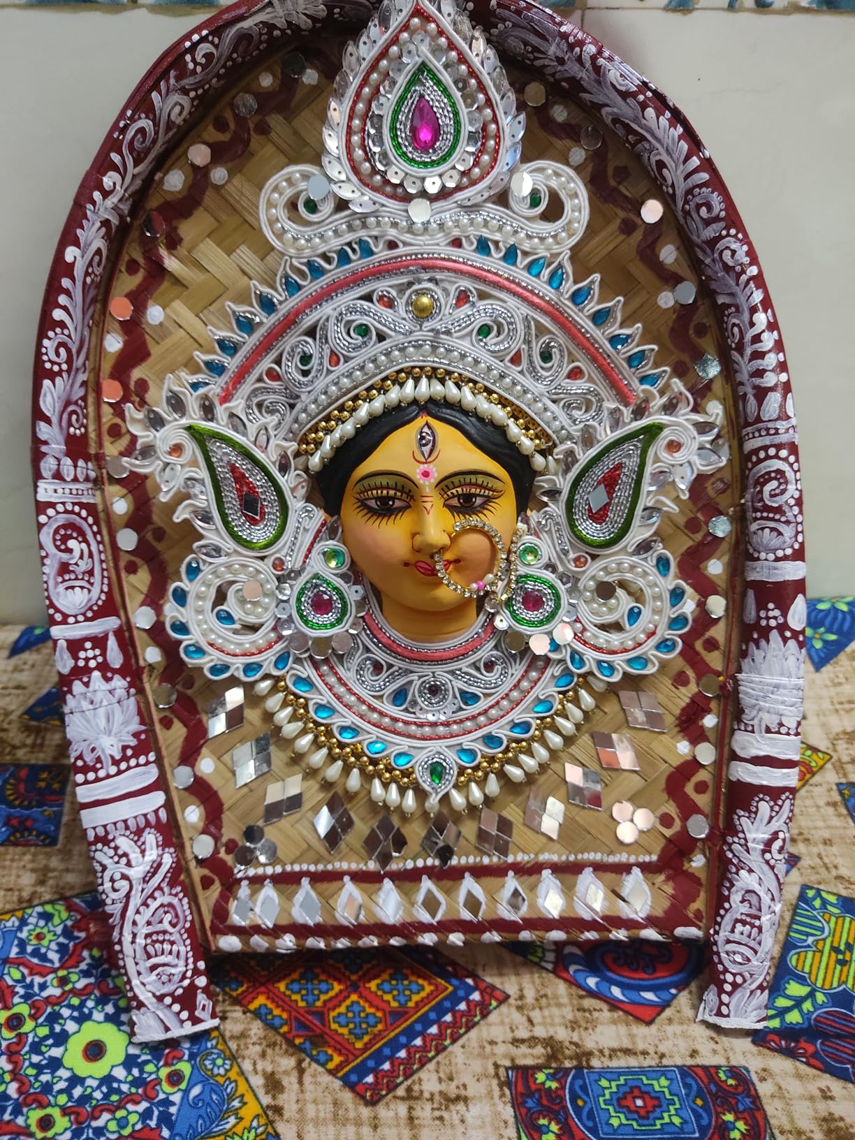 Buy Bengal Handicrafts & Handlooms Goddess of Power Maa Durga. Made of ...