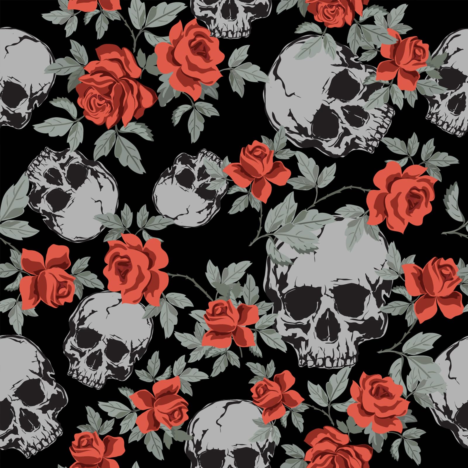 Skulls And Roses Wallpaper