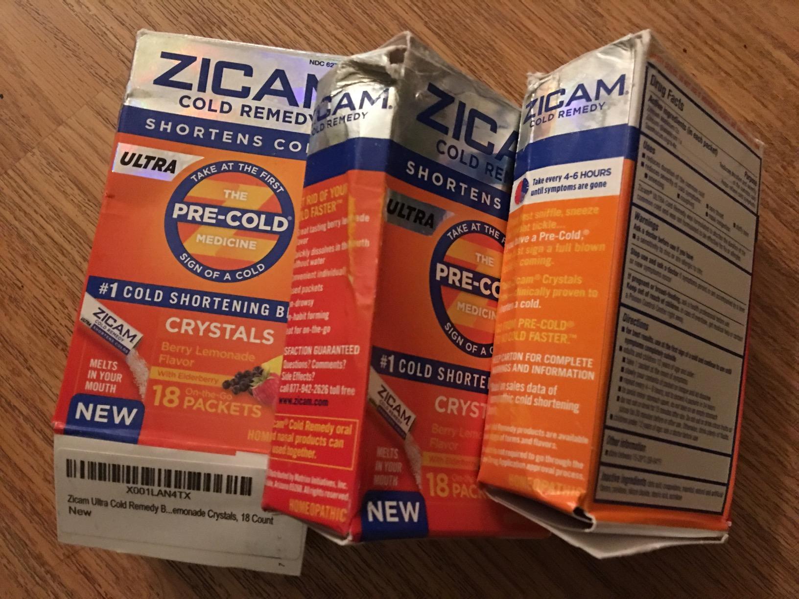 Amazon.com: Zicam Ultra Cold Remedy Berry Lemonade Crystals, 18 Count ...