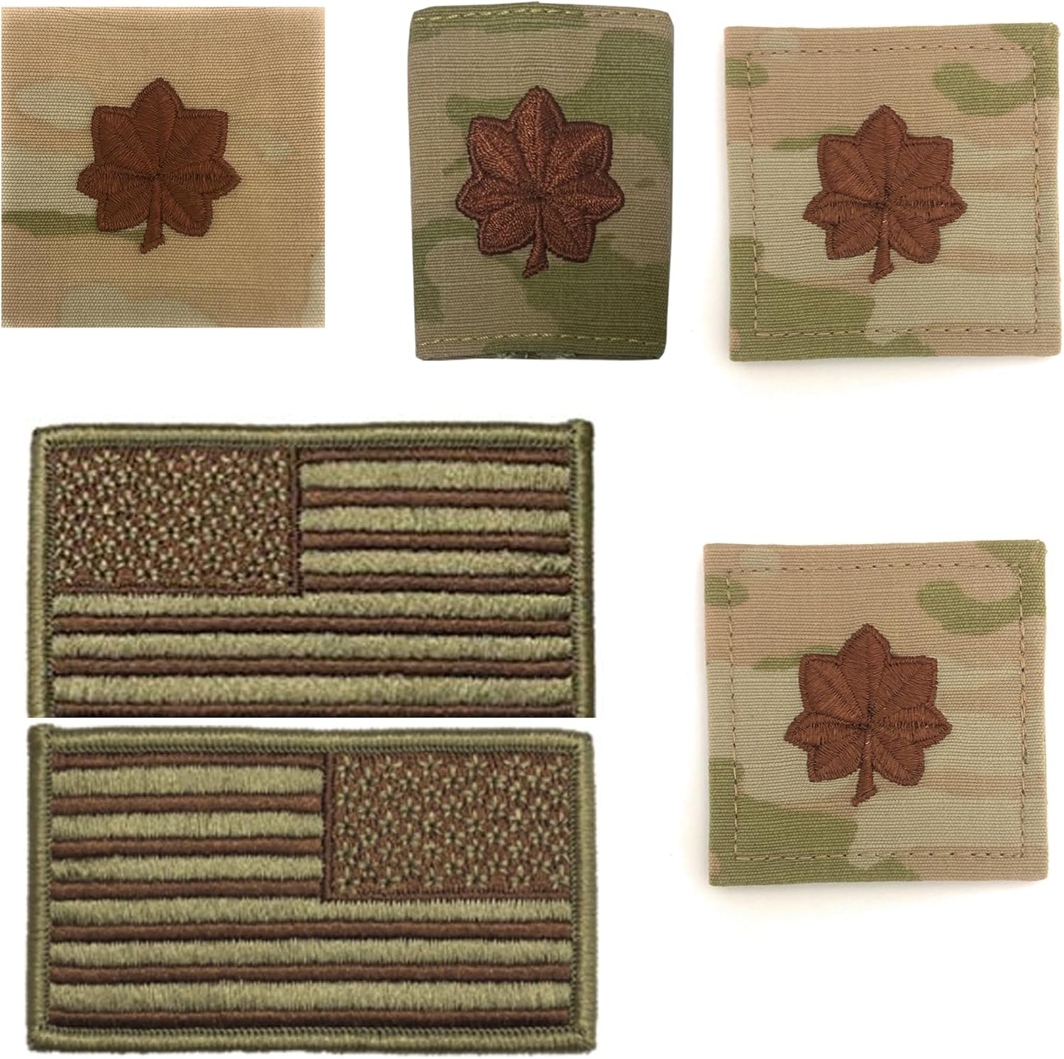 Amazon.com: US Air Force Major Rank and OCP Spice Brown Flag Bundle ...