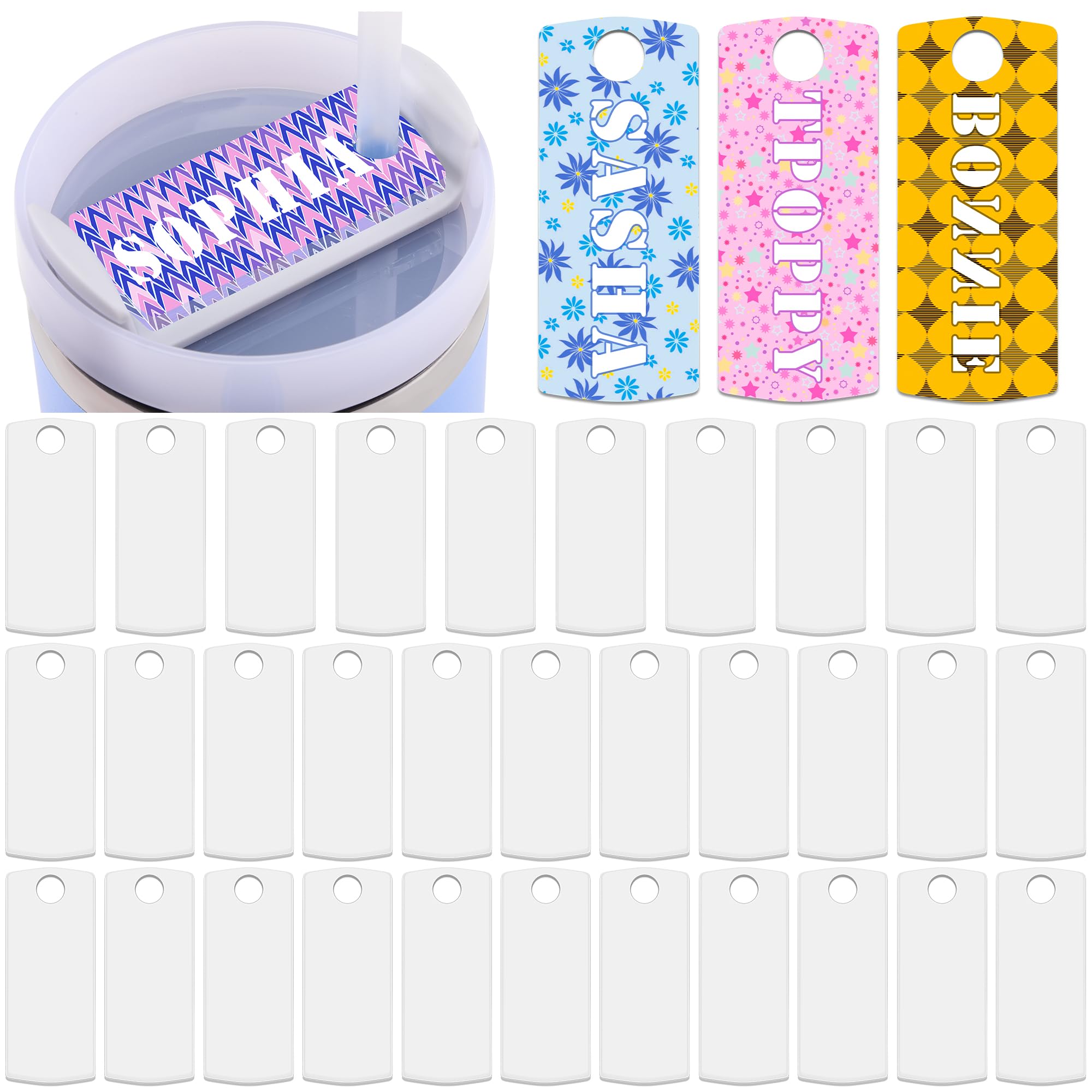 Amazon.com: Duufin 32 Pieces Sublimation Name Plate Blanks Personalized ...