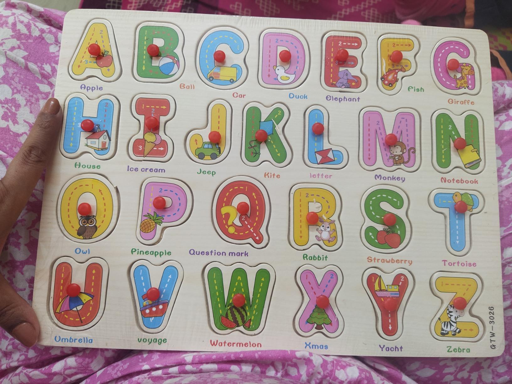 FunBlast Wooden Colorful Learning Educational Board for Kids with Knobs ...