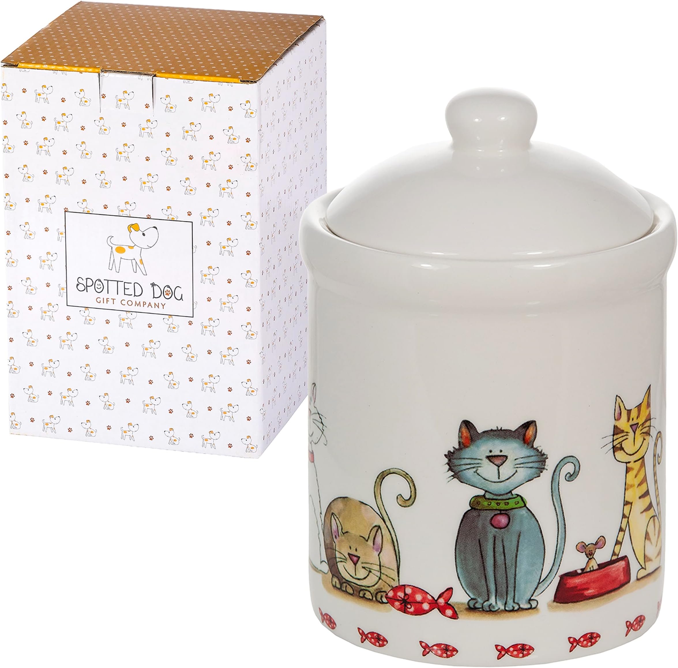 Cute Kitchen Cats Square Tea Caddy/Kitchen Storage Tin - 100g - 9.5 cm ...