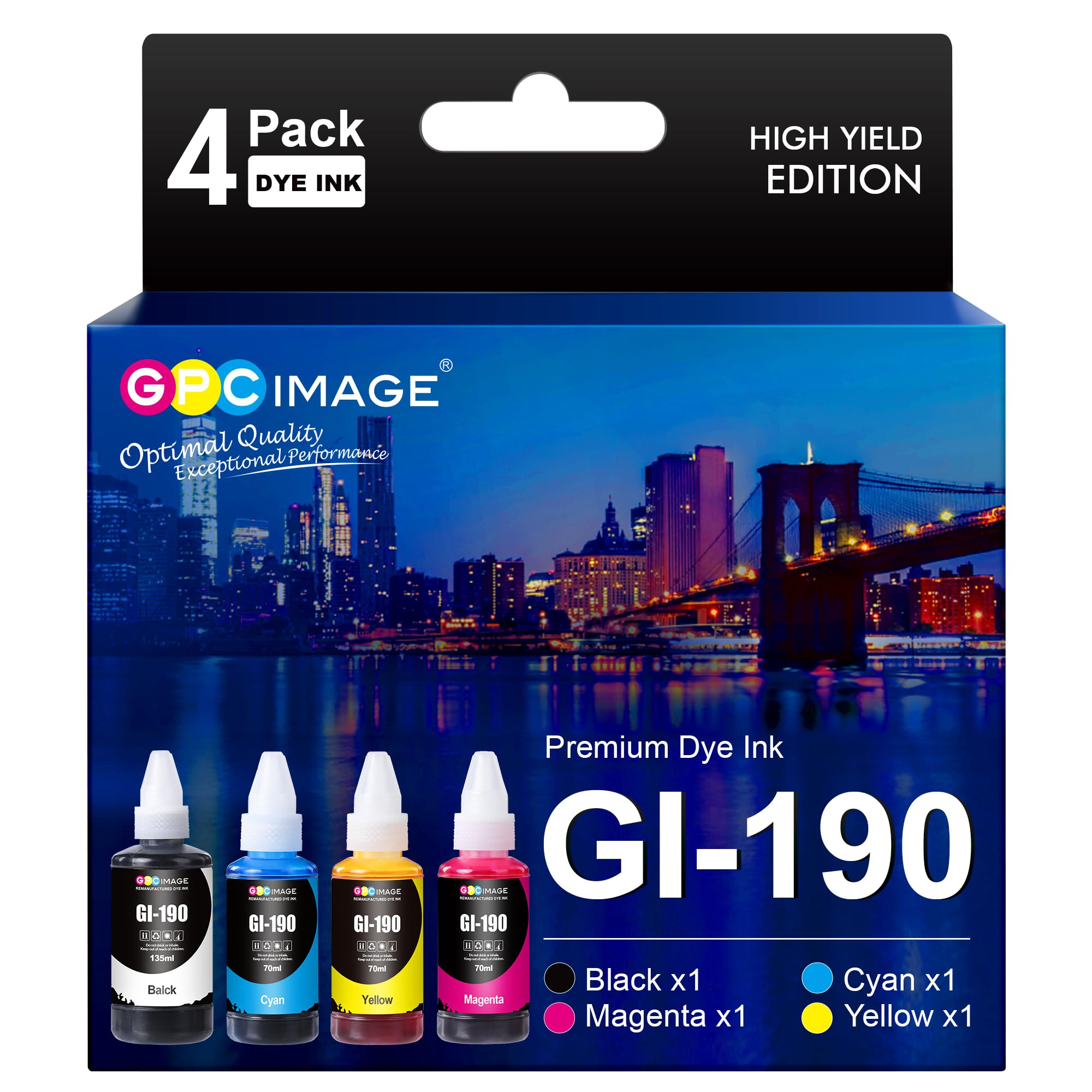 Genérico GI-190 GI190 Botellas de Tinta de Relleno Compatibles con el ...