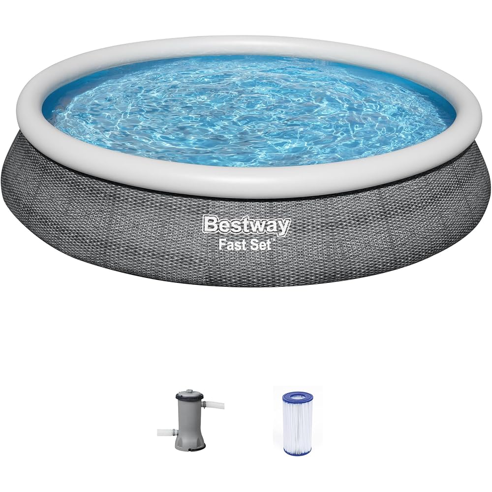 $38/mo - Finance Bestway Fast Set 15' x 33" Round Inflatable Outdoor ...