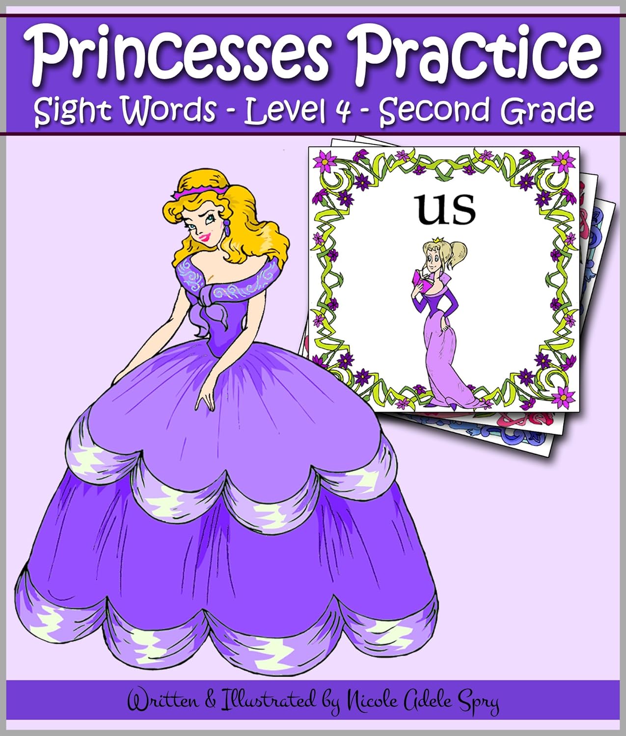 Princesses Practice: SECOND GRADE Sight Words - 46 Level 4 Flash Cards ...