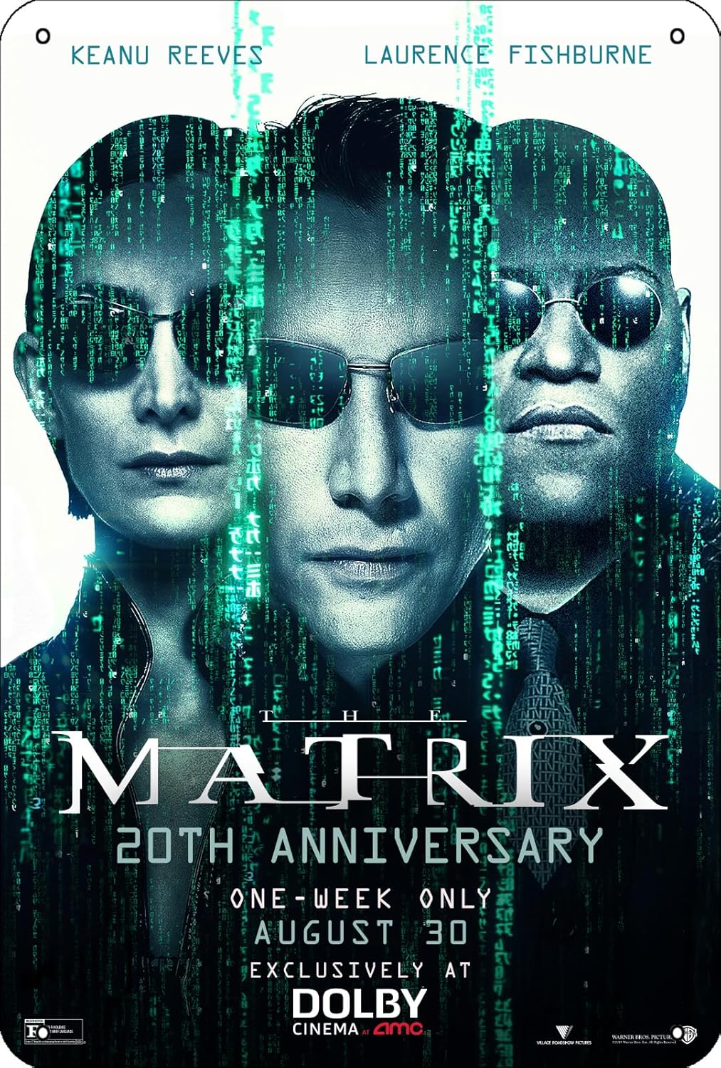 Amazon.com: The Matrix (1999) Classic Movie Poster Metal Tin Sign 8X12 ...