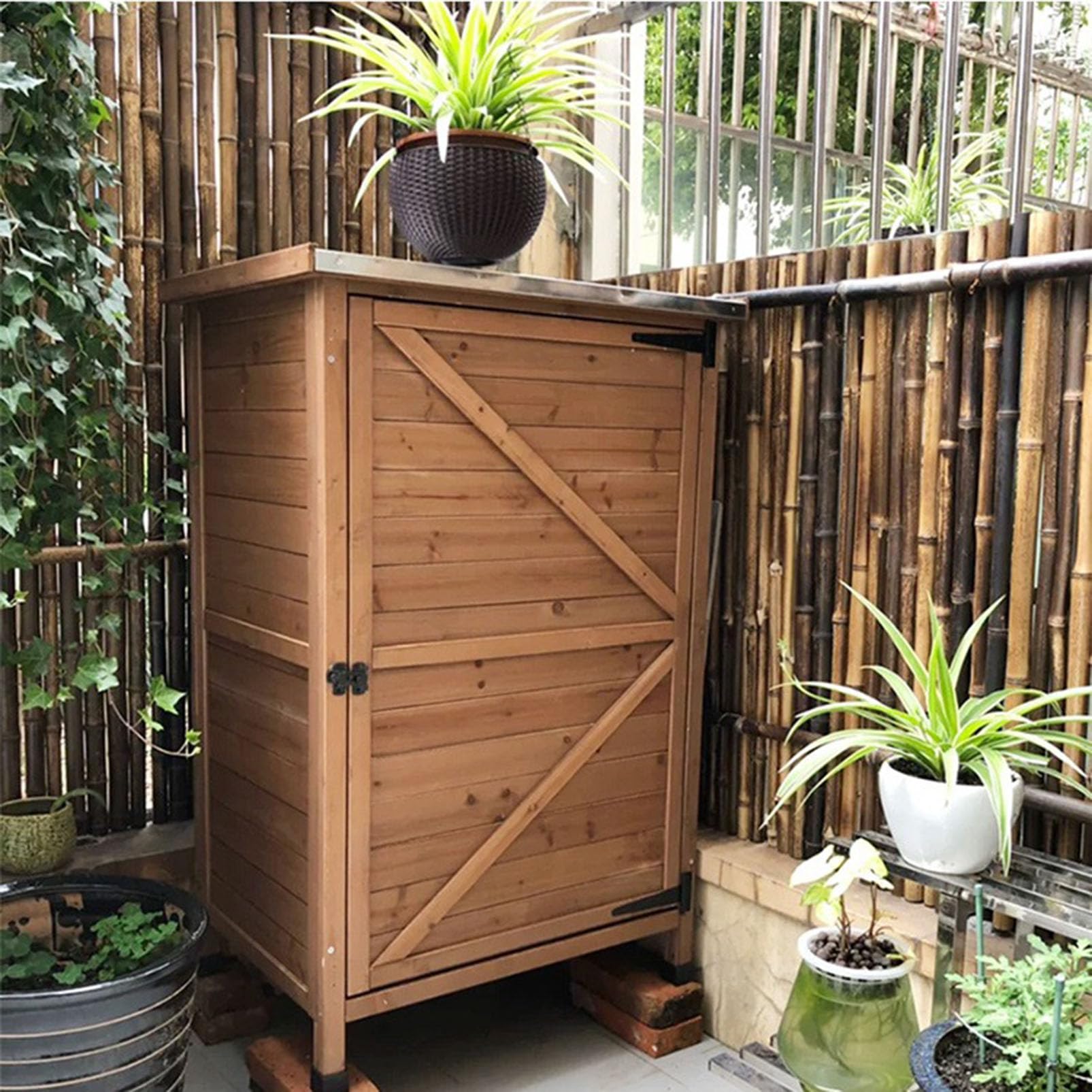 Outdoor Tool Storage Outdoor Storage Shed Lockable Wooden Garden Tool