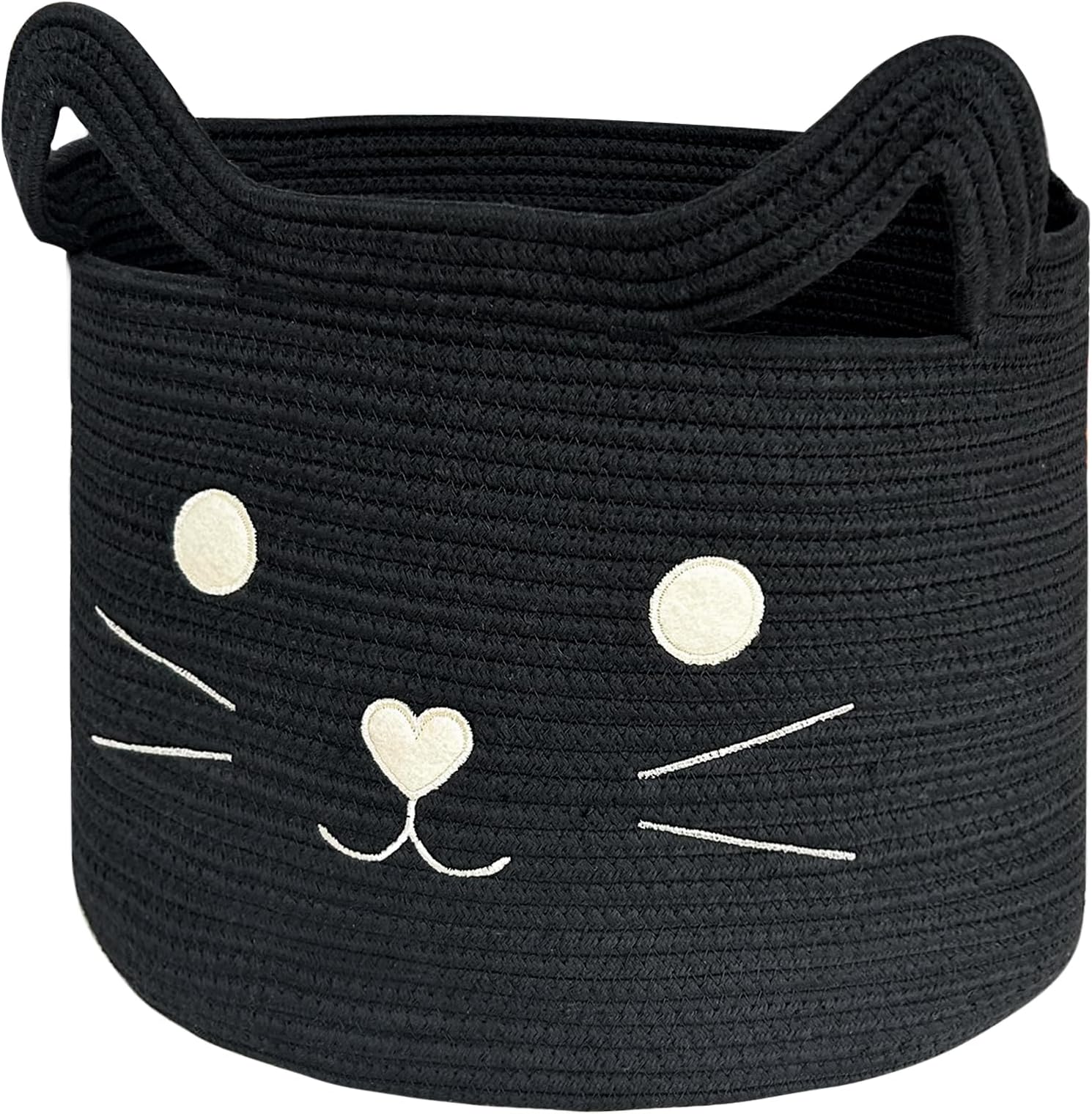 Amazon.com: INough Cat Toy Basket Large Woven Cotton Rope Storage ...
