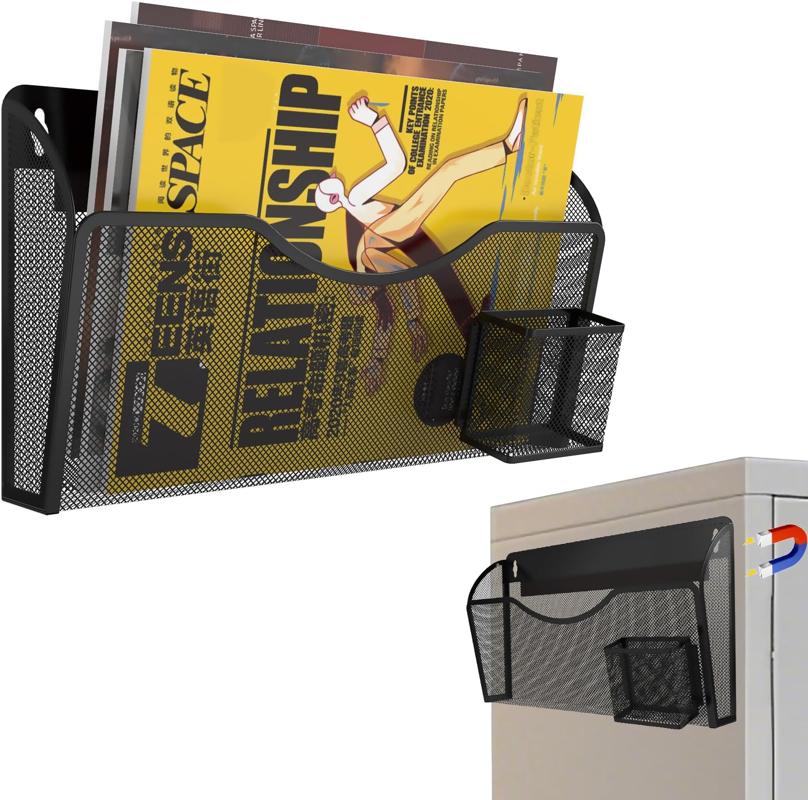 Amazon.com : MFTEK Magnetic File Holder, 2 Pockets Magnetic File Folder ...