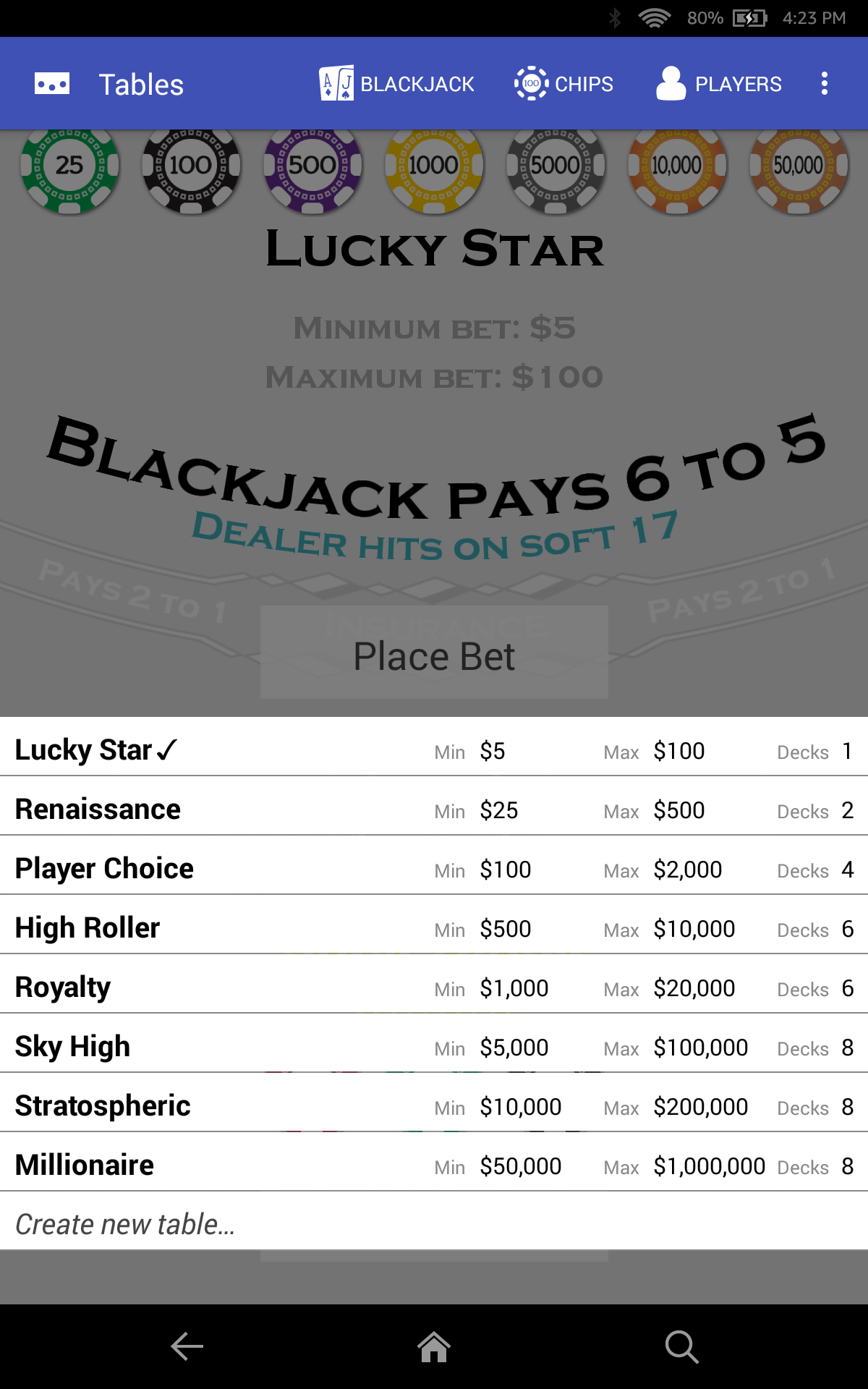 Blackjack Player - App on Amazon Appstore