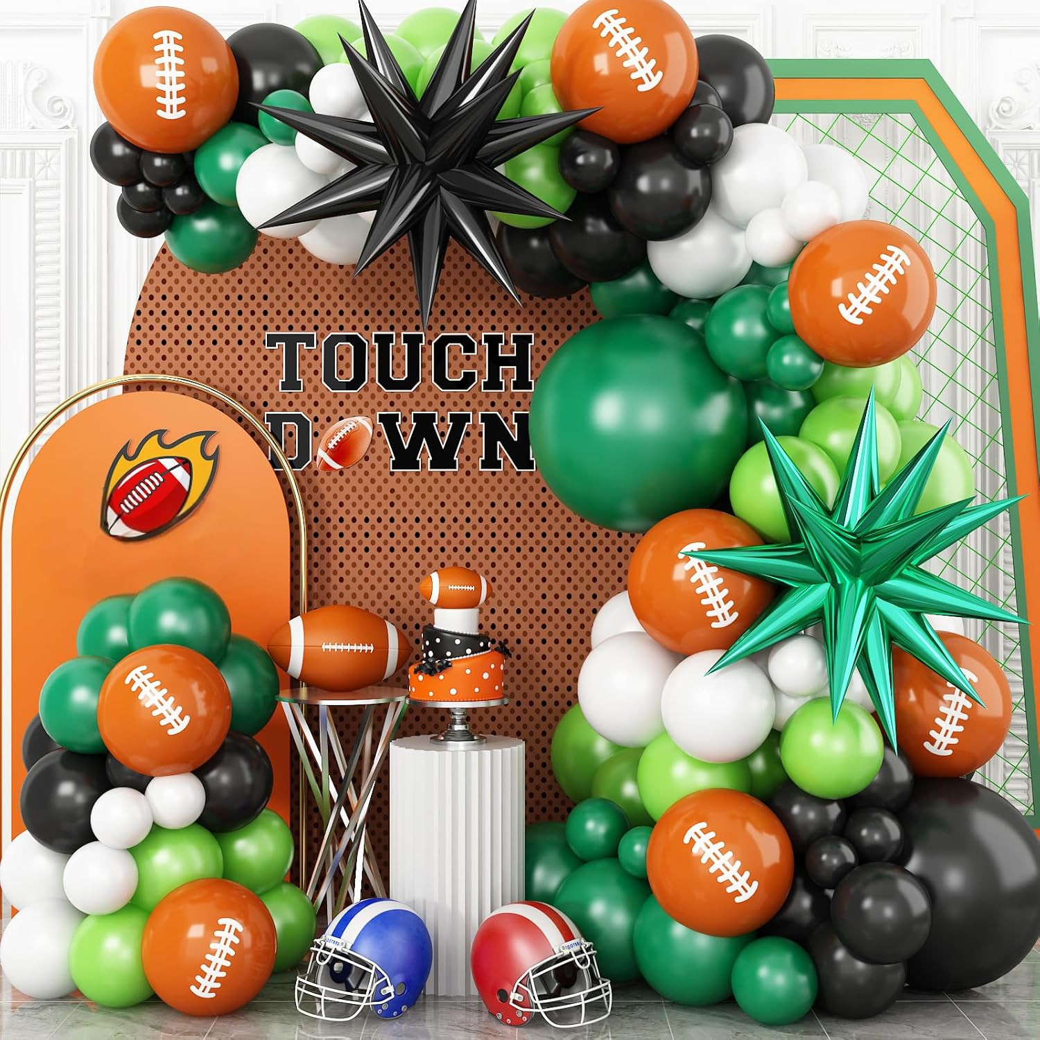 Amazon.com: Football Balloons Arch Kit with Star Foil Balloons ...