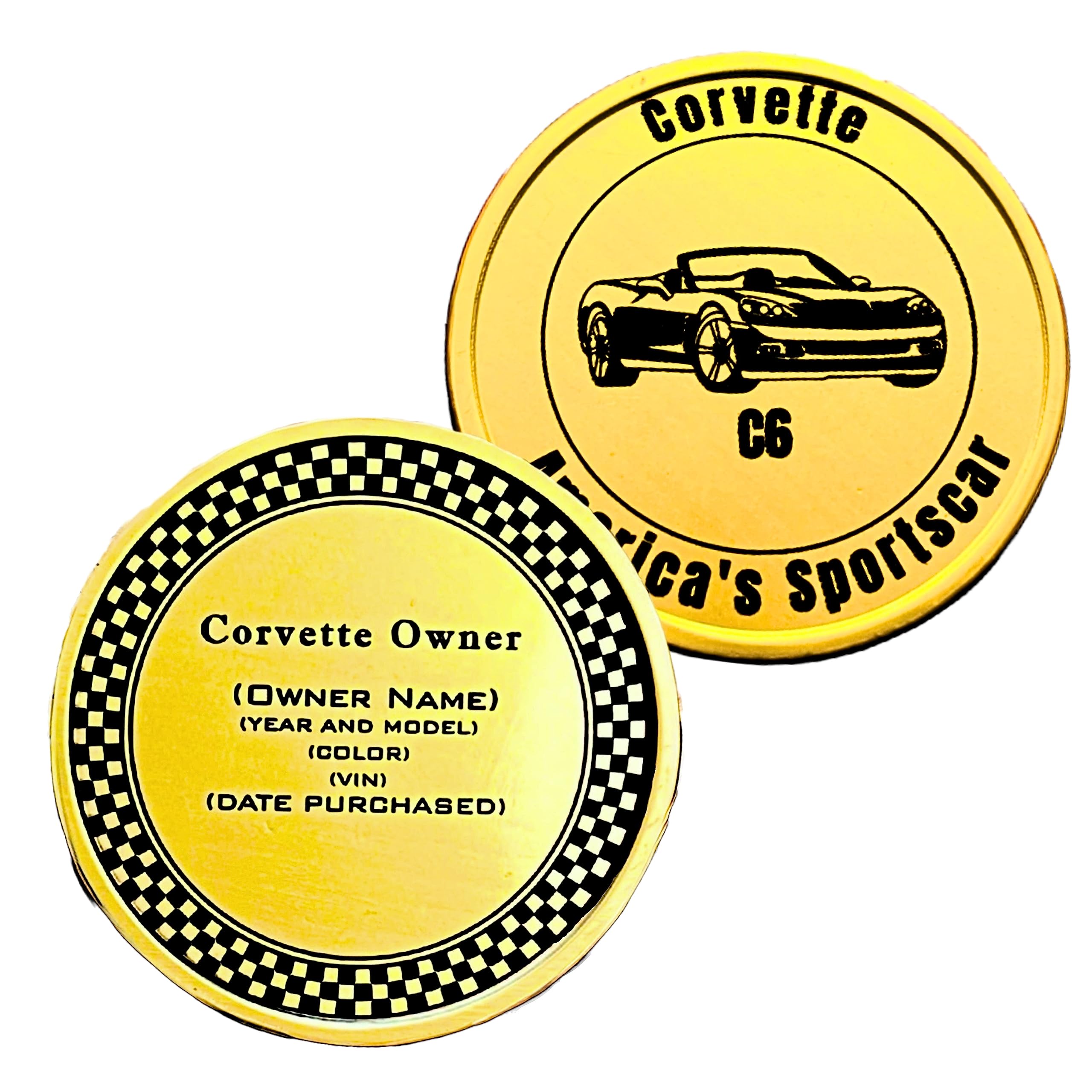 Amazon.com: Personalized Corvette Owners Collectible Coin | Custom ...