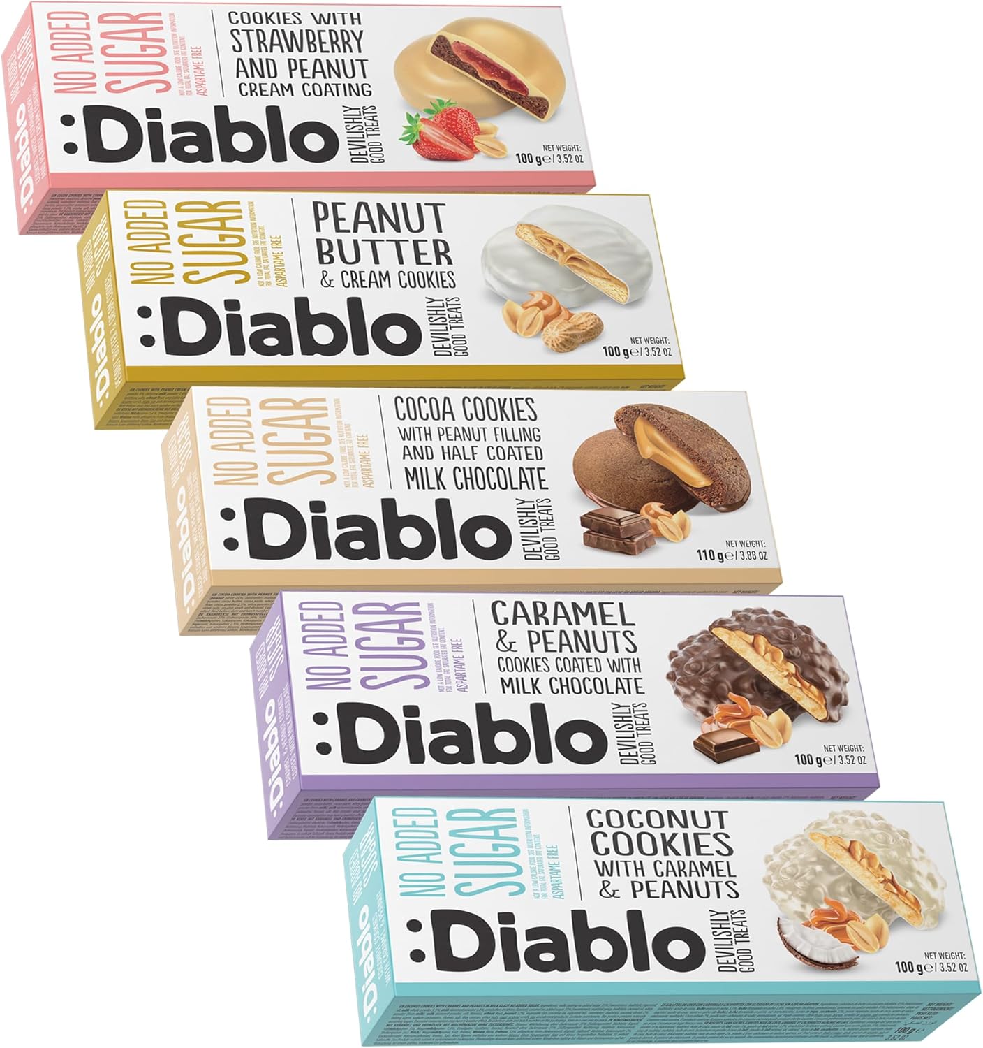 Diablo No Added Sugar Cookies – Mixed Flavours No Added Sugar Luxury ...