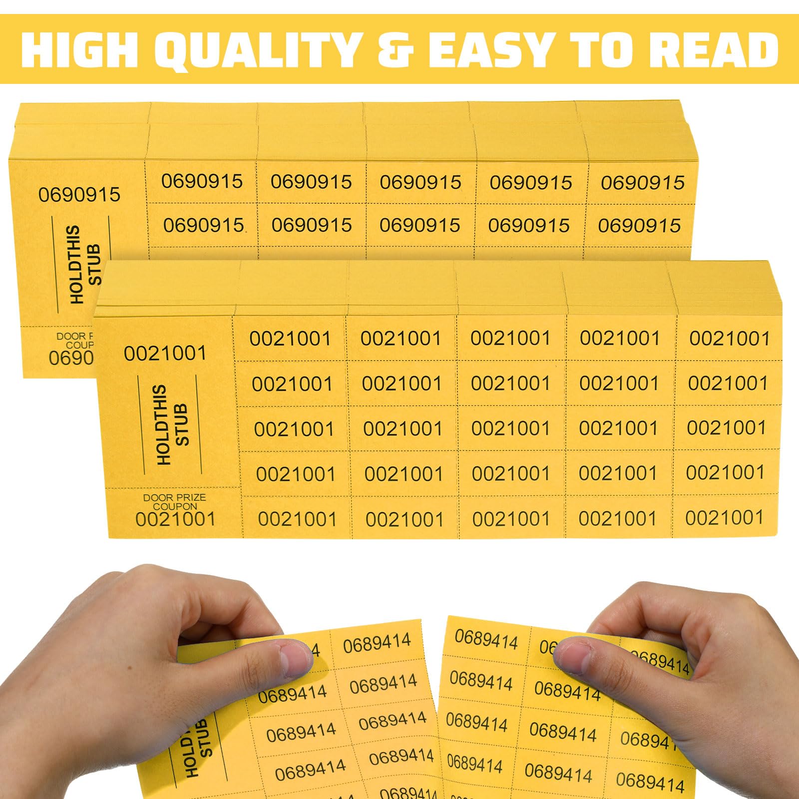 Kosiz 2000 Sheets Raffle Ticket with 25 Bid Numbers Per Sheet Auction ...