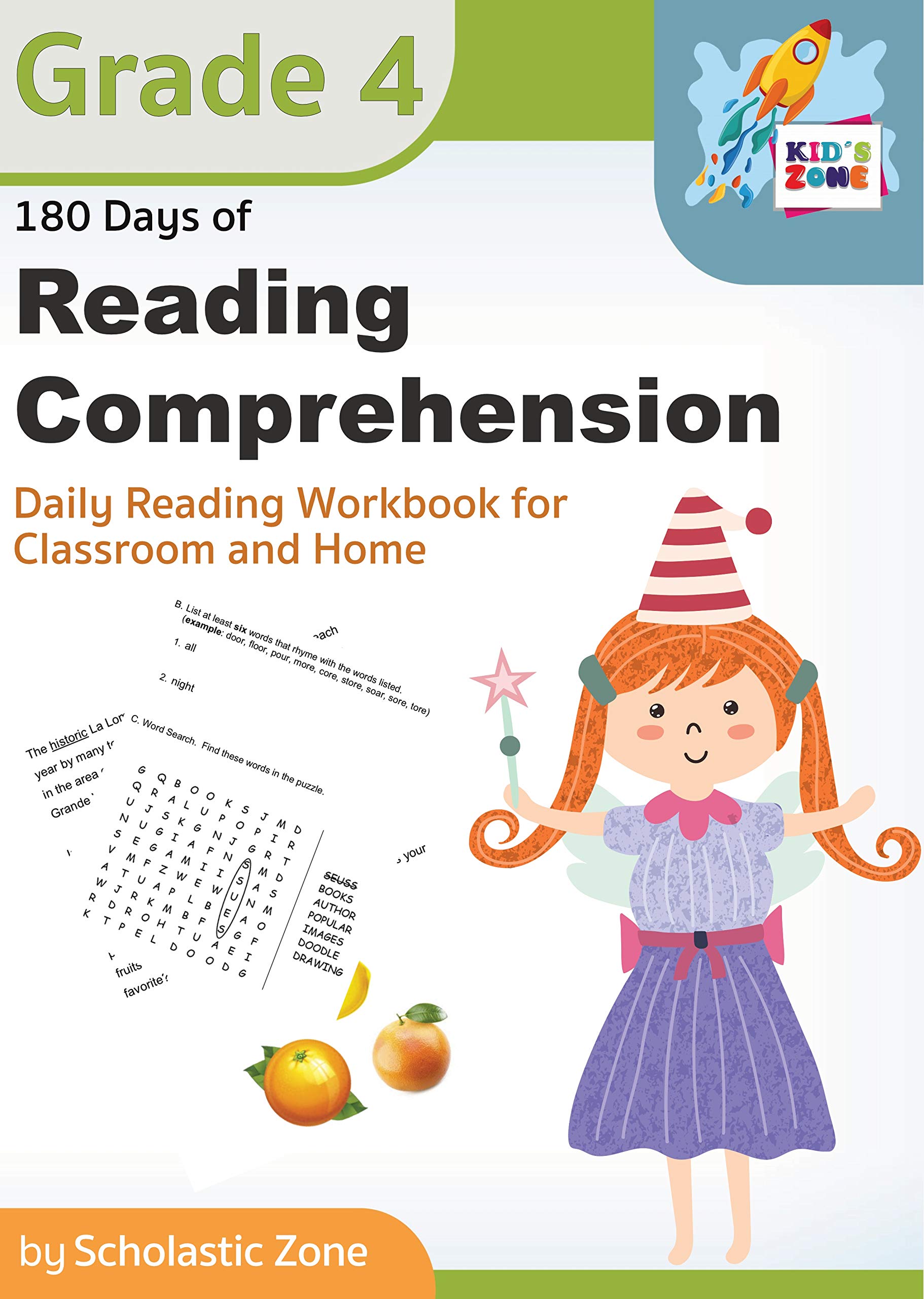 Buy 180 Days of Reading Comprehension, Grade 4: Daily Reading Workbook ...