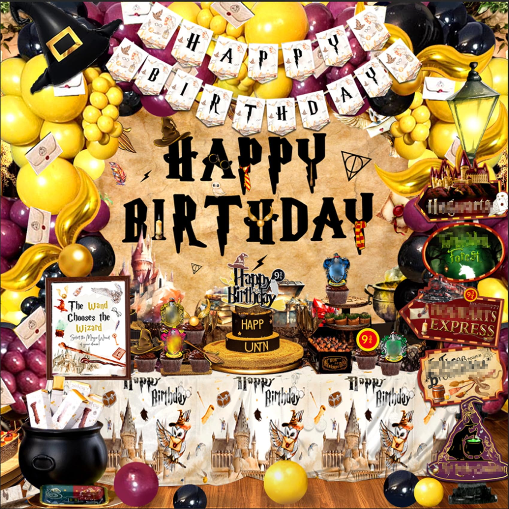 Magical Wizard Party Decorations,Harry Theme Birthday Party Decorations ...